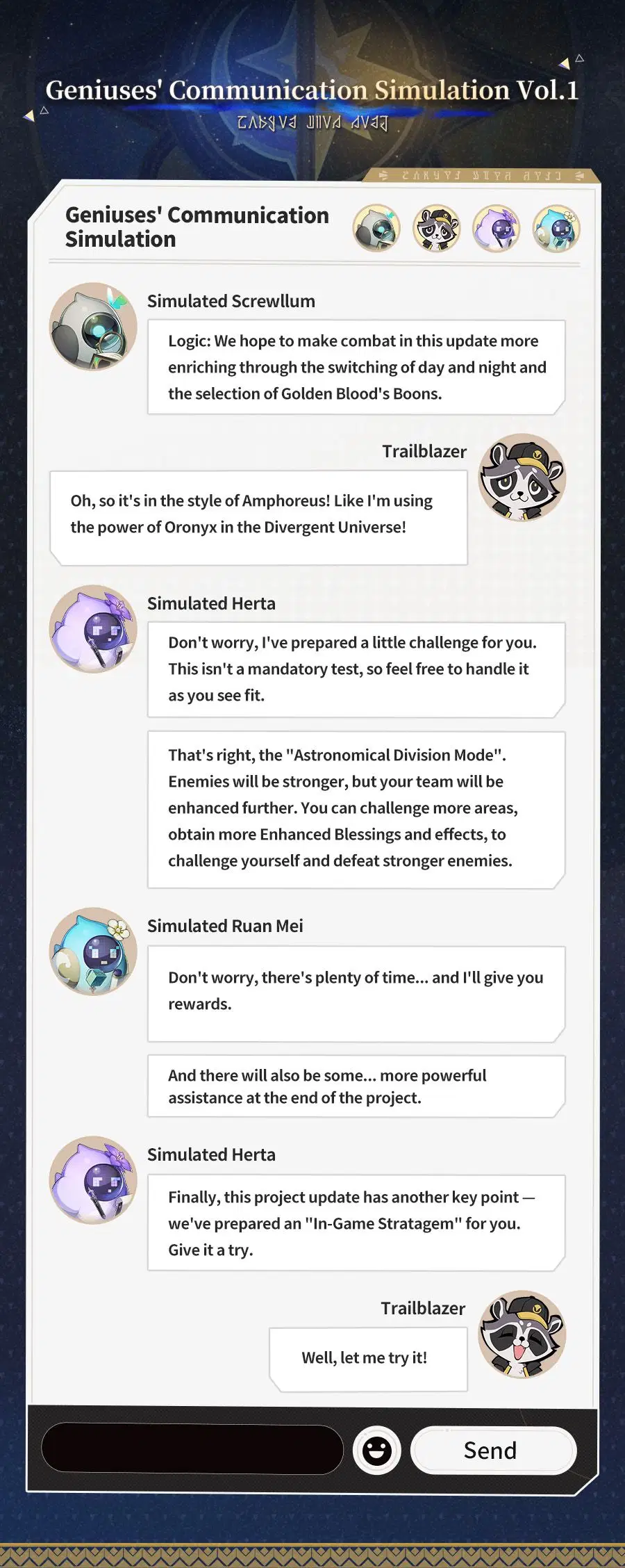 divergent simulation test