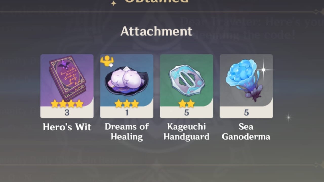 Only Materials Code(No Primogems) Genshin Impact | HoYoLAB