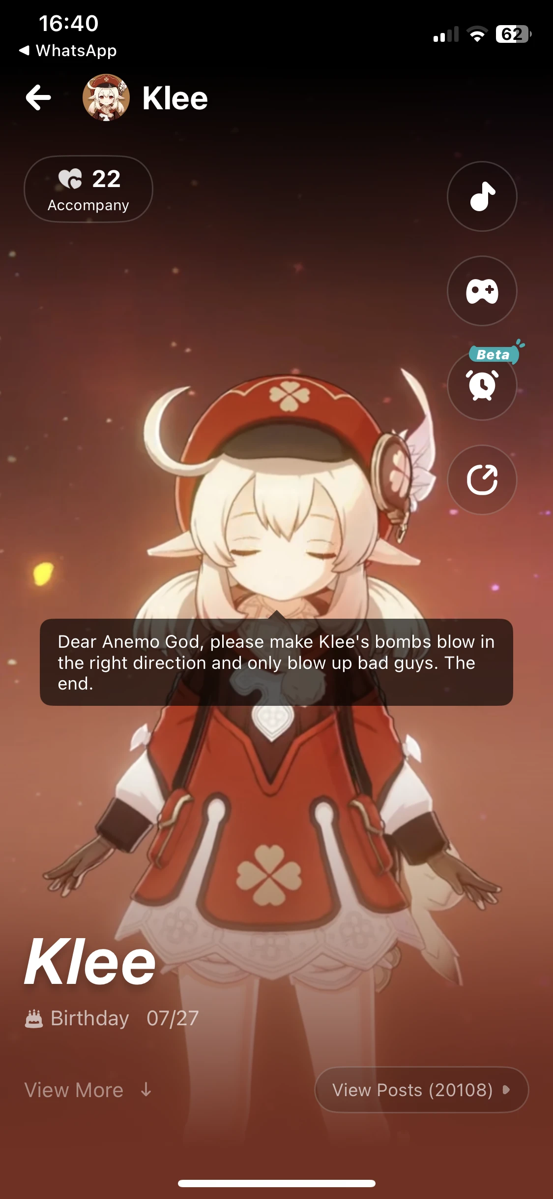 Klee Waiting Room Genshin Impact | HoYoLAB