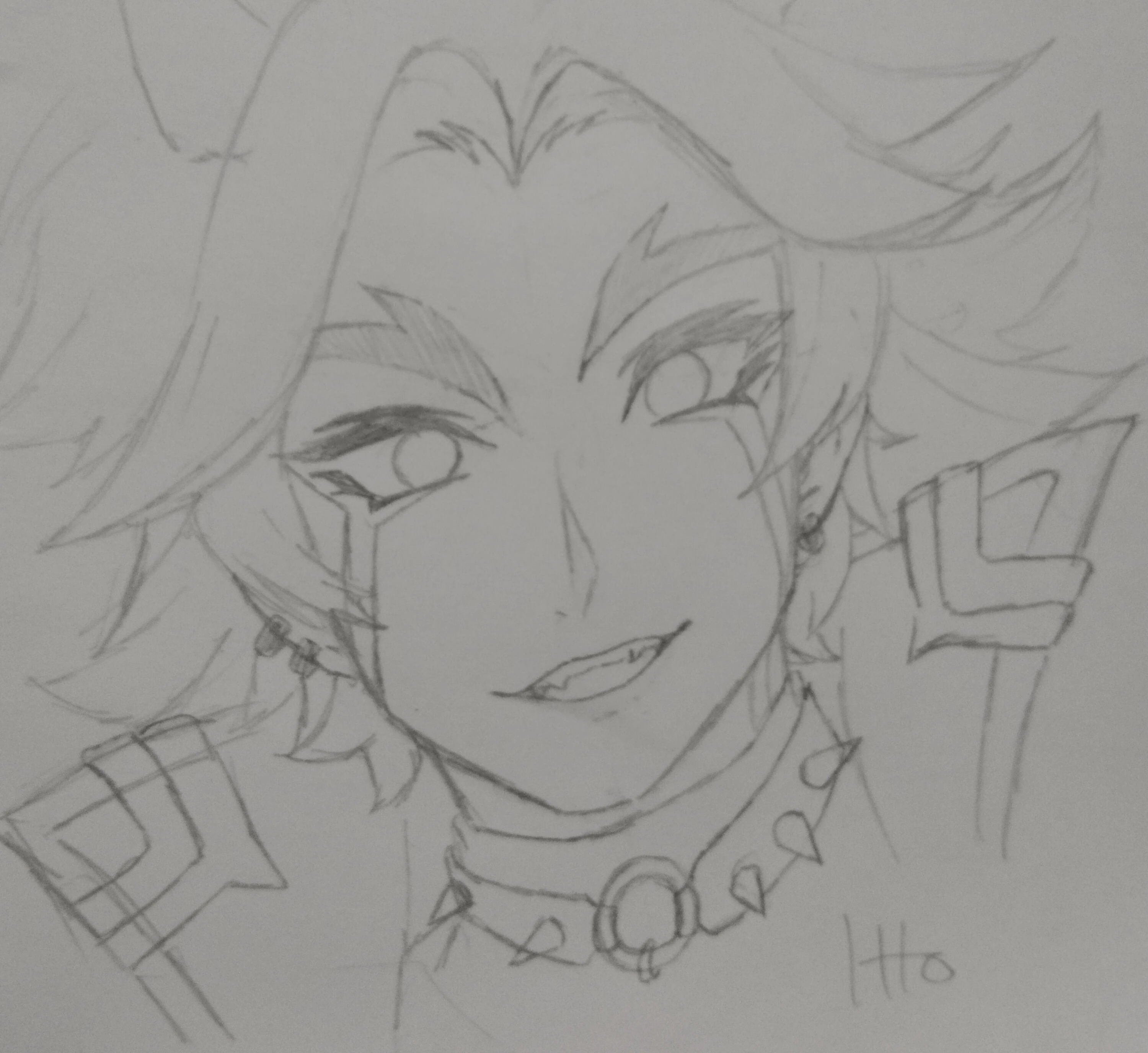 Itto pencil drawing Genshin Impact | HoYoLAB