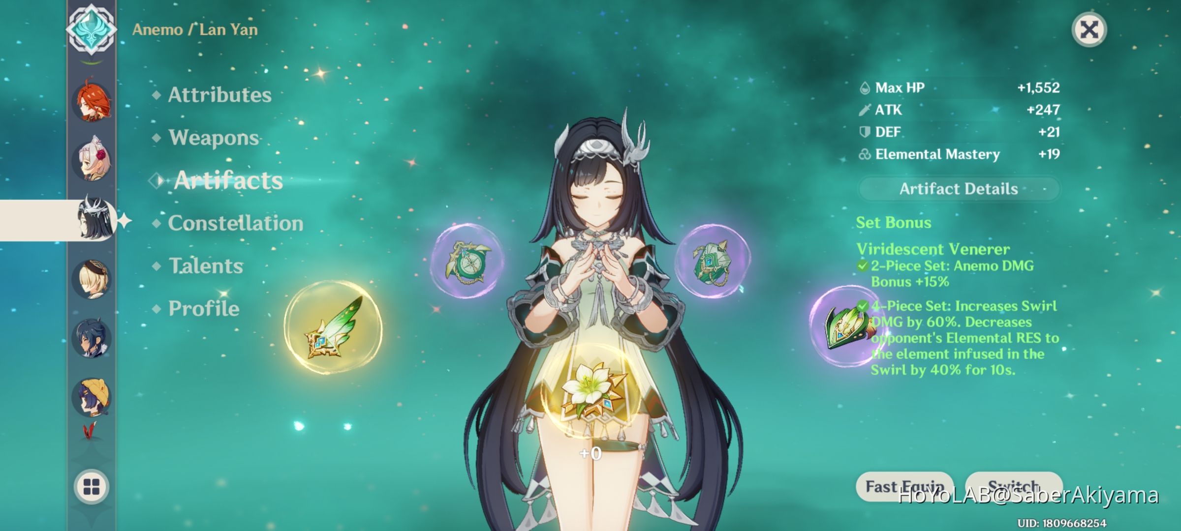 A full set of the Viridescent Venerer artifacts. Genshin Impact | HoYoLAB