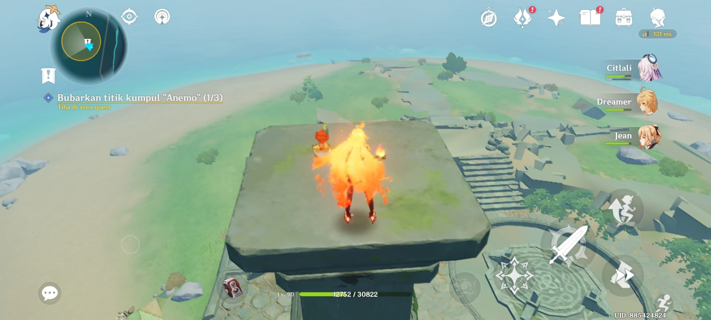 help me for this quest, I hit the anemo using pyro, and I lost the anemo Genshin Impact | HoYoLAB