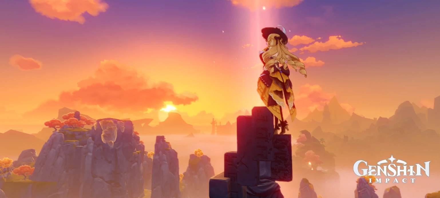 Sigewinne and Navia look so pretty with sunset settings! 🤍🤍 Genshin ...