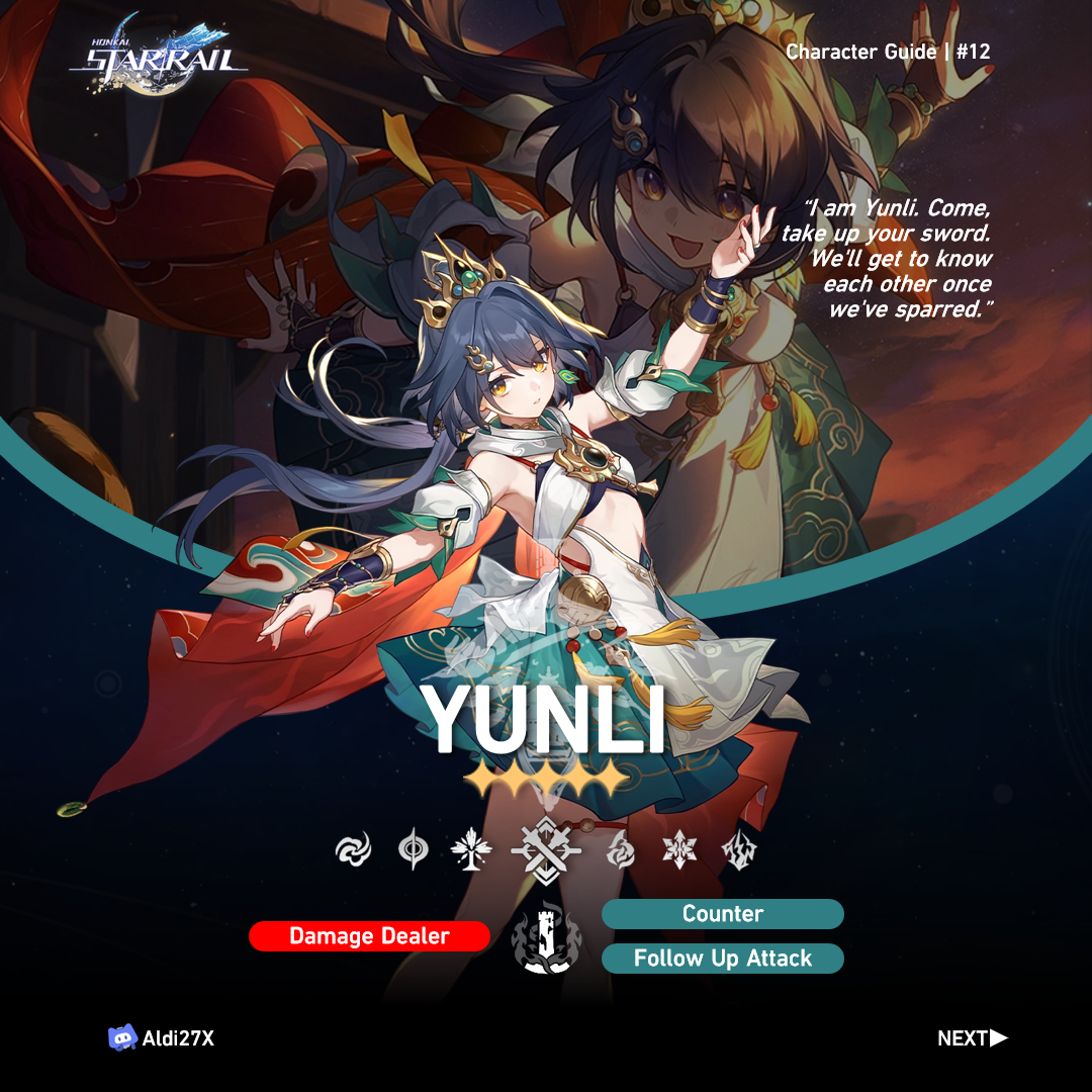 YUNLI - Infographic Character Guide Honkai: Star Rail | HoYoLAB