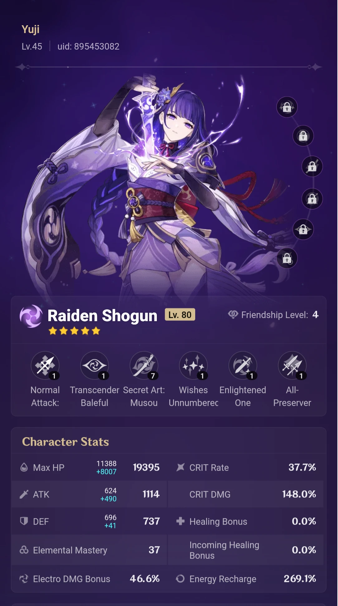 Rate My Raiden Shogun. (she 50 crit and 174 crit dmg after catch burst ...