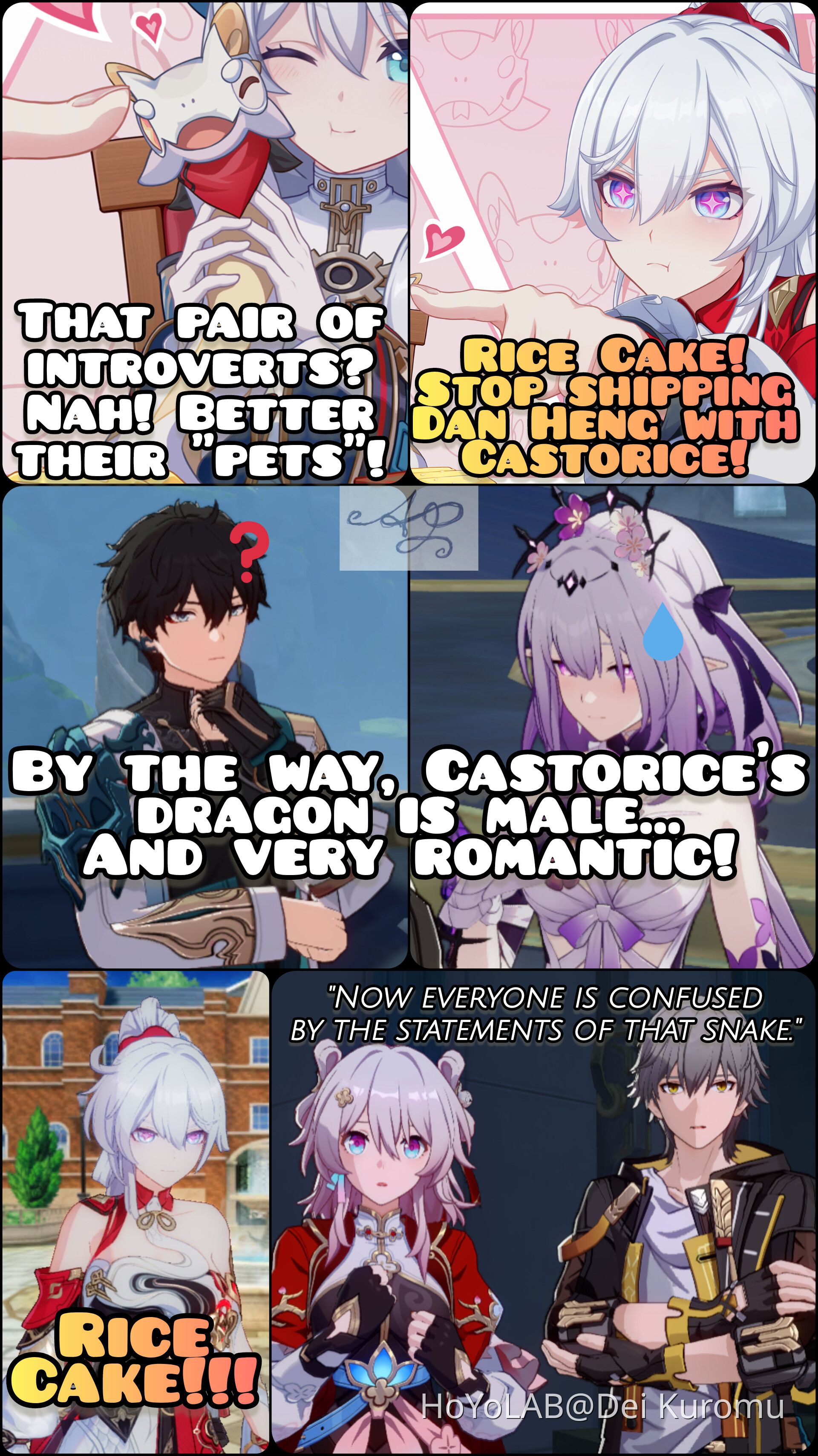 Rice Cake: Shipping Dan Heng with Castorice Shipping their SNIKIS ...