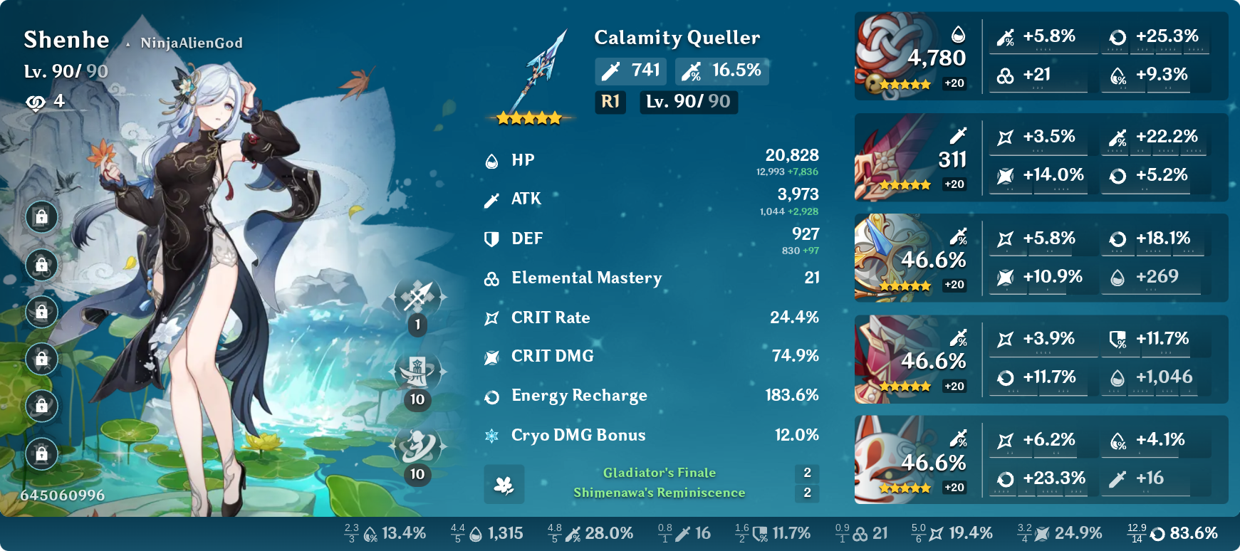 My Shenhe build Genshin Impact | HoYoLAB