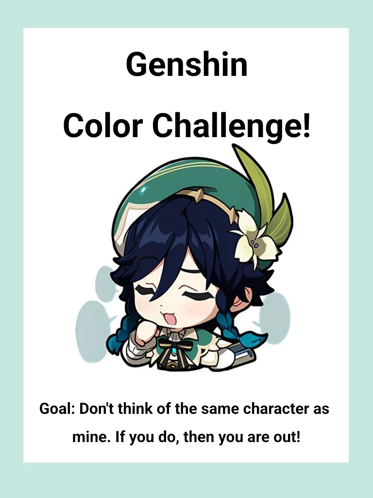 Genshin Color Challenge! Genshin Impact | HoYoLAB