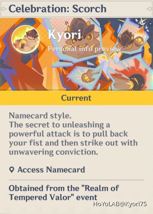 The Namecard Genshin Impact | HoYoLAB