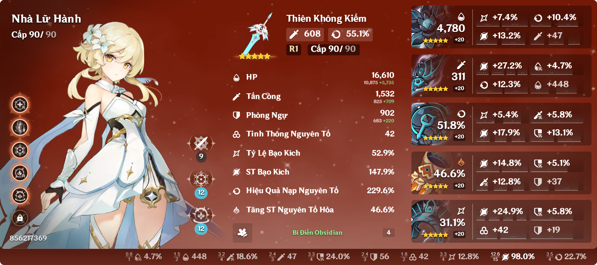 Build full nhân vật nữ trong acc - 04 - Lumine 6 hệ - 7 build Genshin ...