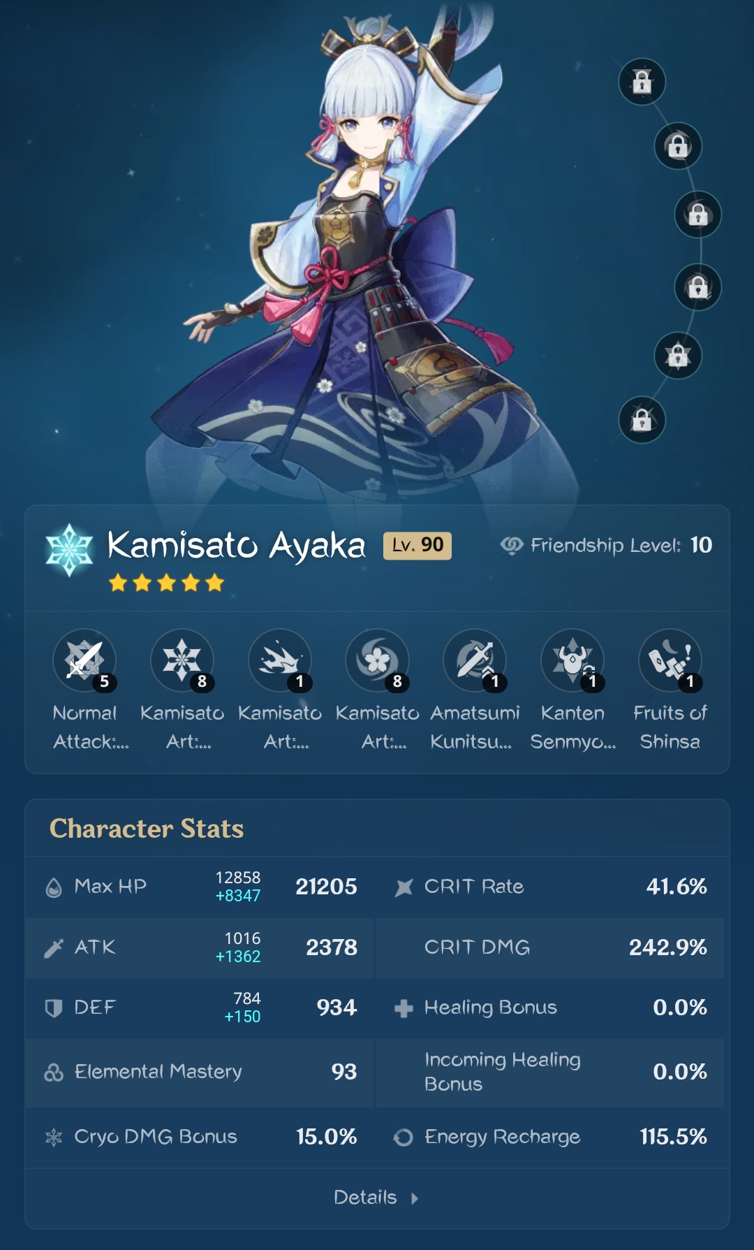 My AYAKA BUILD Genshin Impact | HoYoLAB