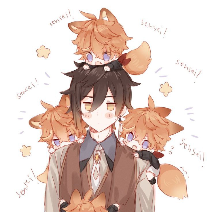 🍁Fox Childe and Sensei Zhongli♡ Genshin Impact | HoYoLAB