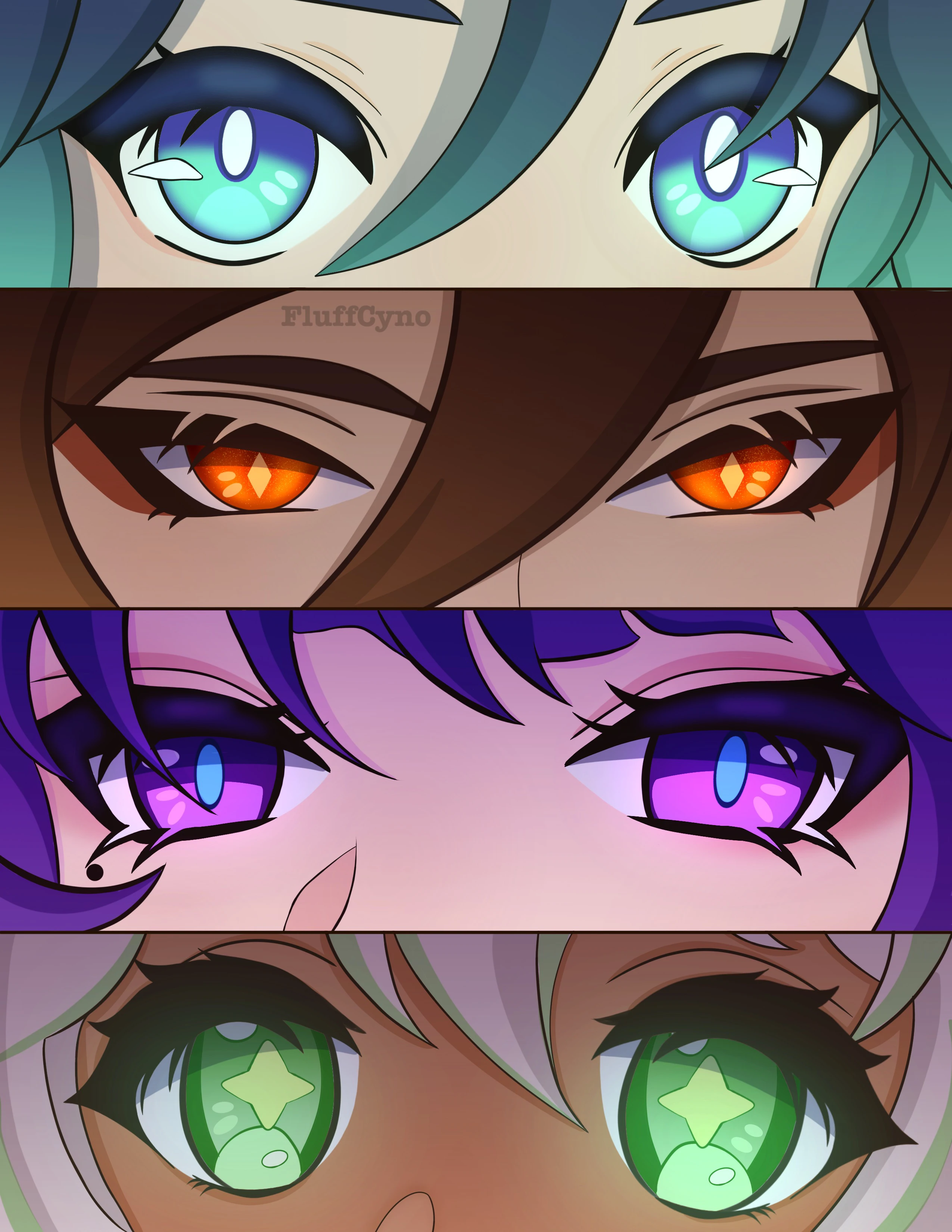 Archon eyes Redraw part 1 Genshin Impact | HoYoLAB