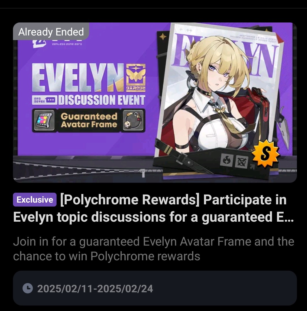 is it just me that didn't receive the frame? :( Zenless Zone Zero | HoYoLAB