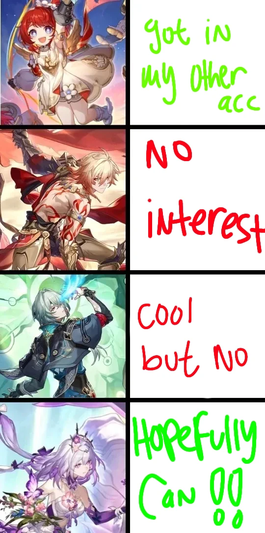 hsr pull plans coz i have 3 tickets on me Honkai: Star Rail | HoYoLAB