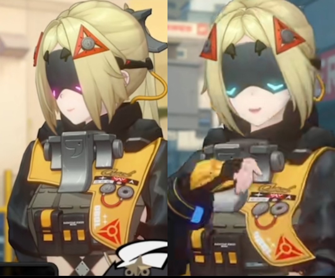 (funfact) Trigger mask glows different colors depending on her emotions ...