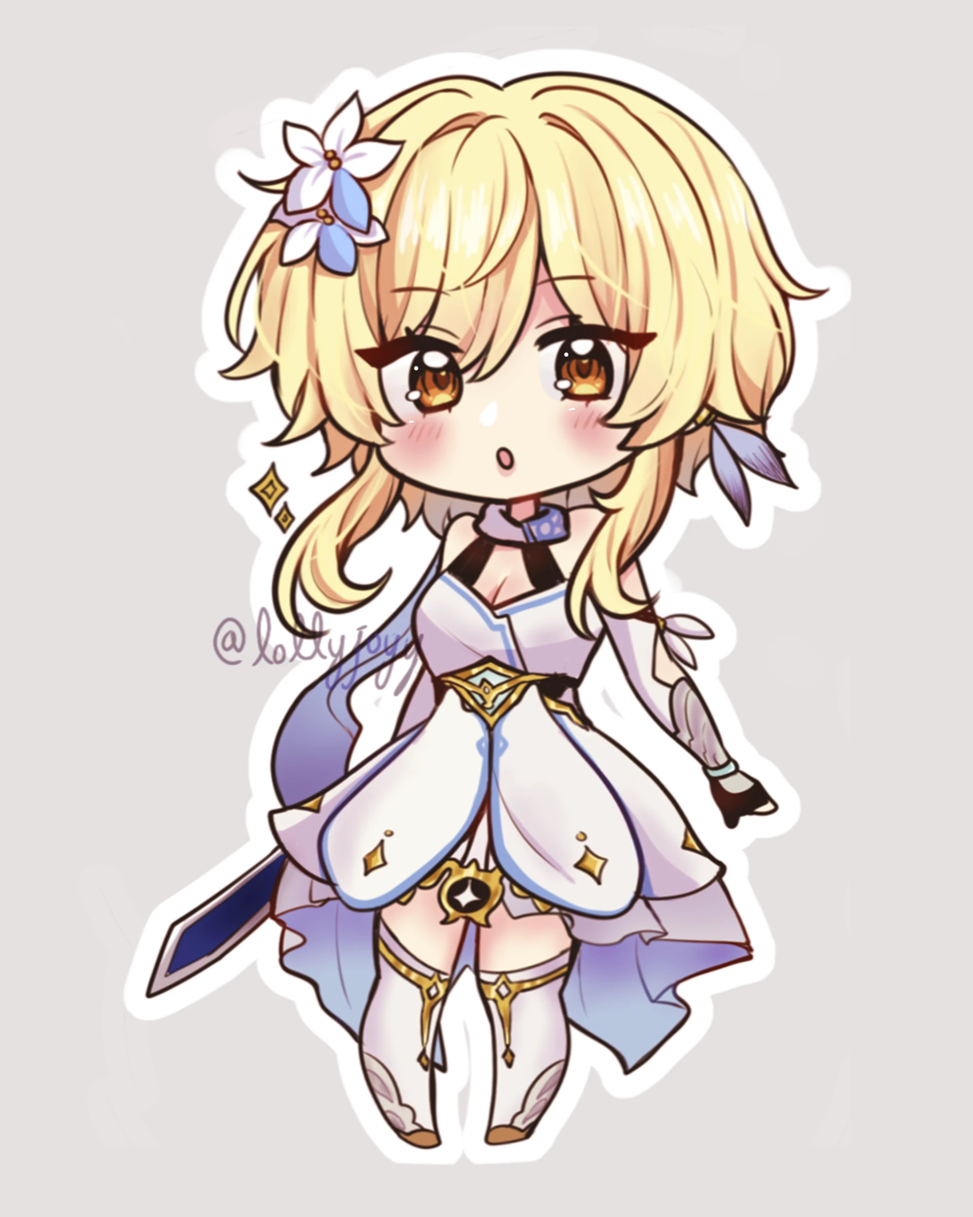 chibi mcs Lumine and Stelle Genshin Impact | HoYoLAB