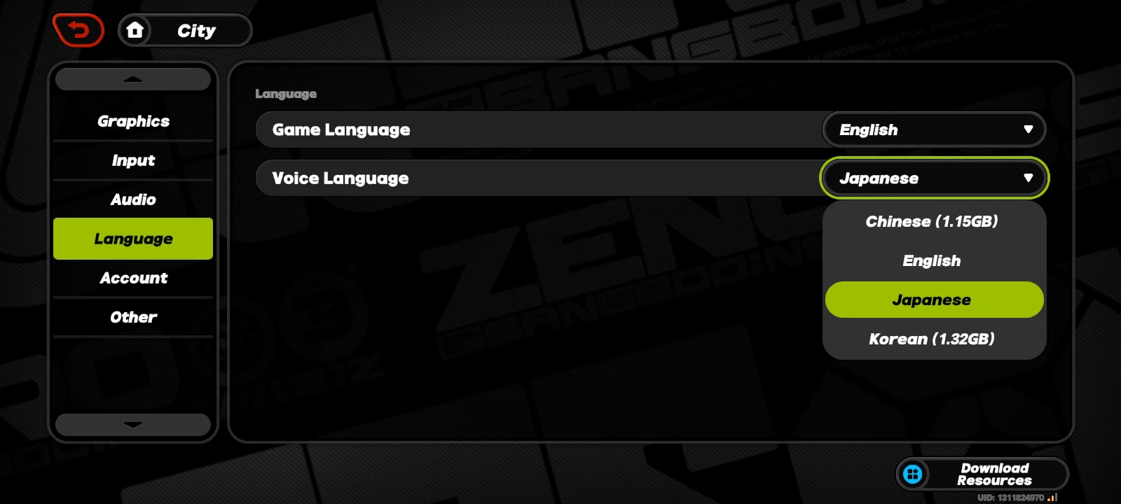 Language Zenless Zone Zero | HoYoLAB