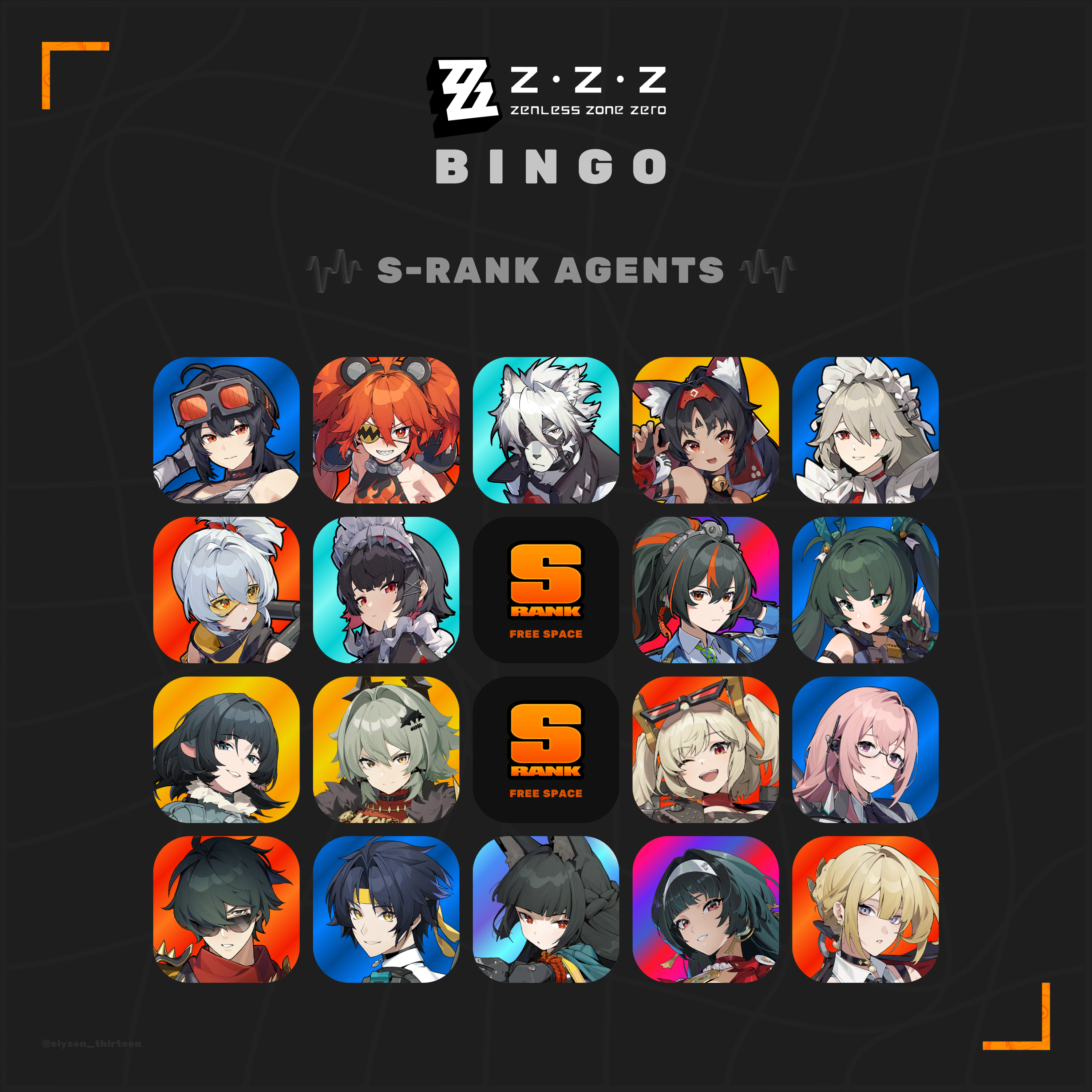 ZZZ S-Rank Bingo Zenless Zone Zero | HoYoLAB