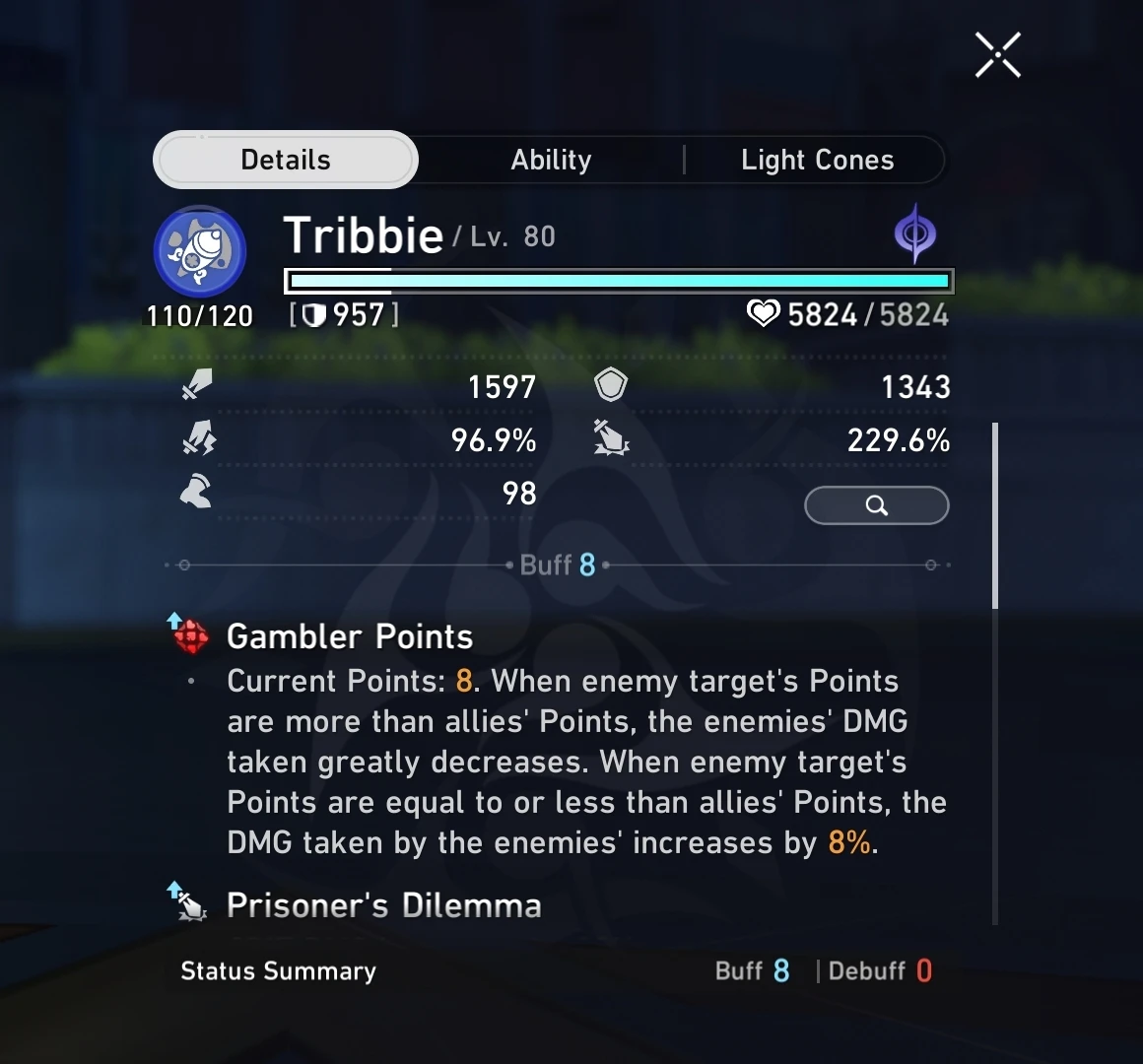 HP body with 100% Crit Poet set for Tribbie and Castorice Honkai: Star ...