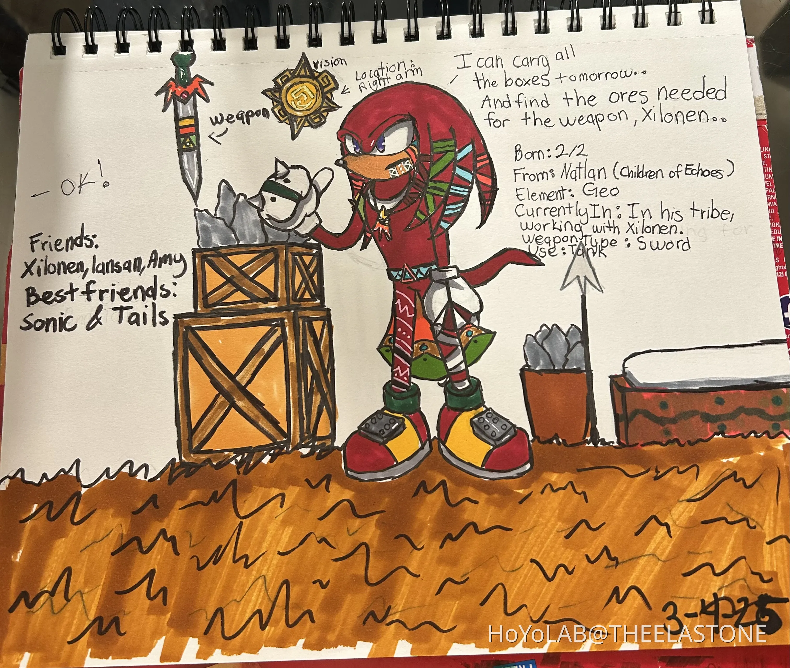 KNUCKLES IS DONE!!! SHADOW IS NEXT YO (If you don’t see it his “use” is ...