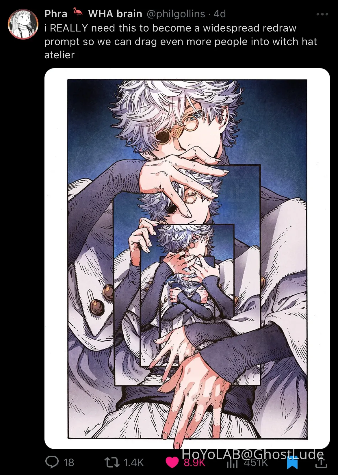 [HSR OC] Witch Hat Atelier redraw with Morgan + some other doodles ...