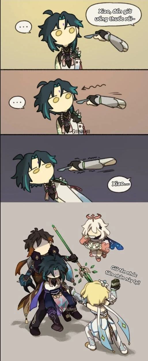 Cho Xiao uống thuốc Genshin Impact | HoYoLAB