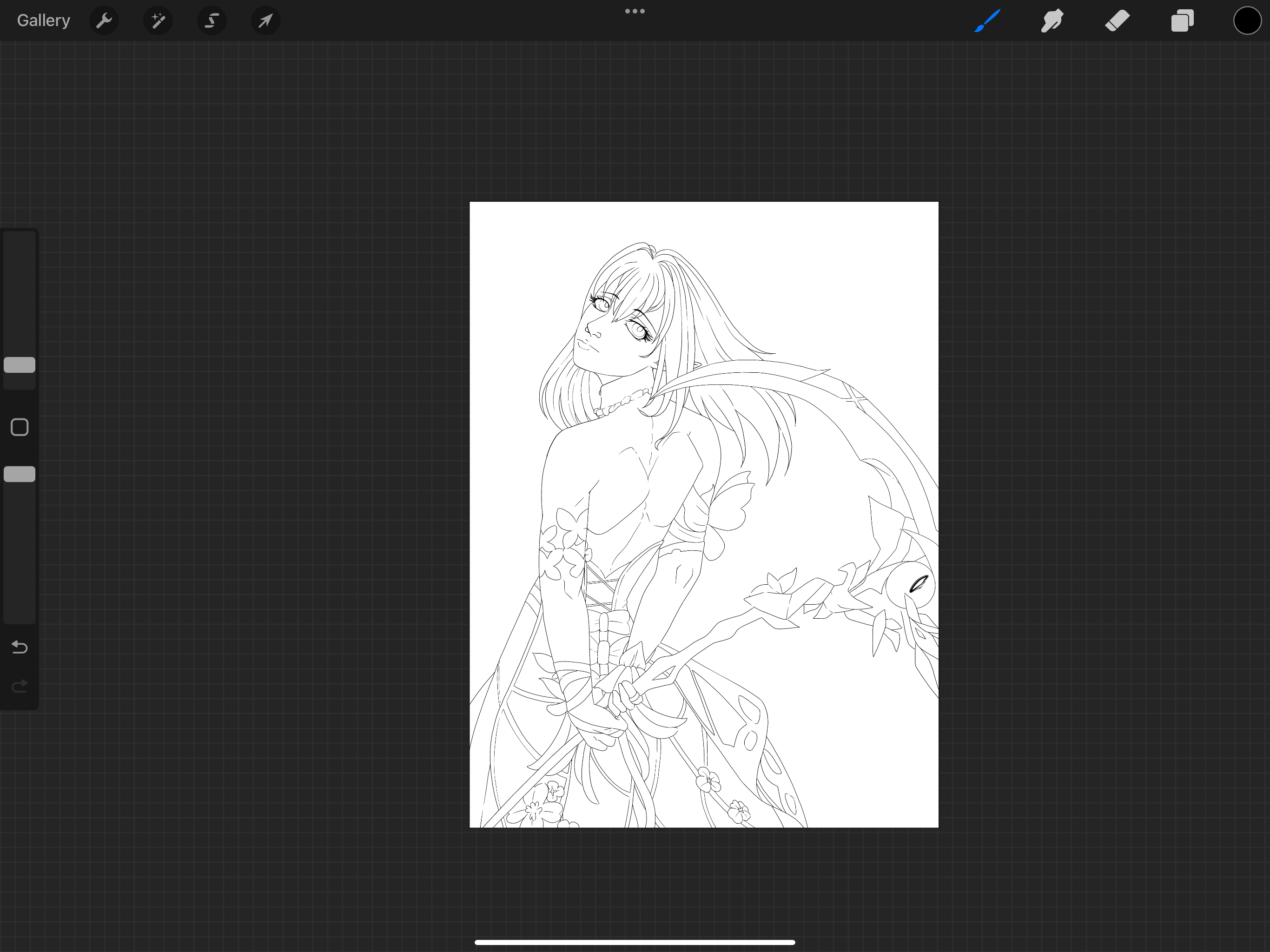 Cas sketch but I left out her twintail things because how the heck do ...