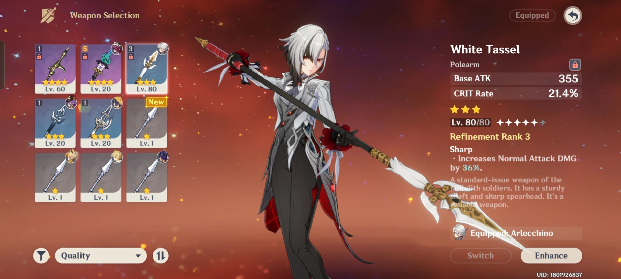 finally some of these rare weapon.. because I had used all of white ...