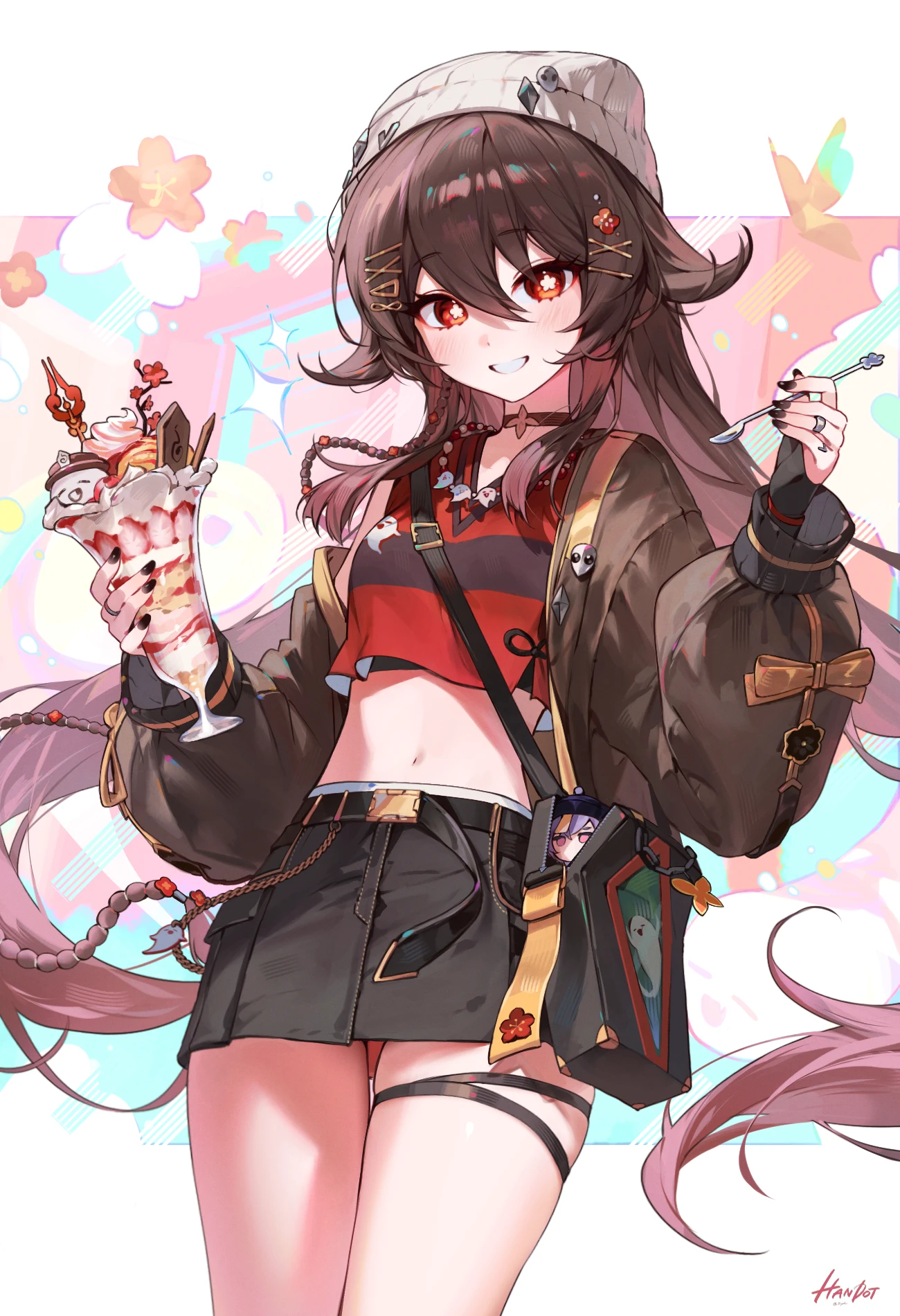 Stylish Hu Tao eating ice cream 🌸🔥 ️ Genshin Impact | HoYoLAB