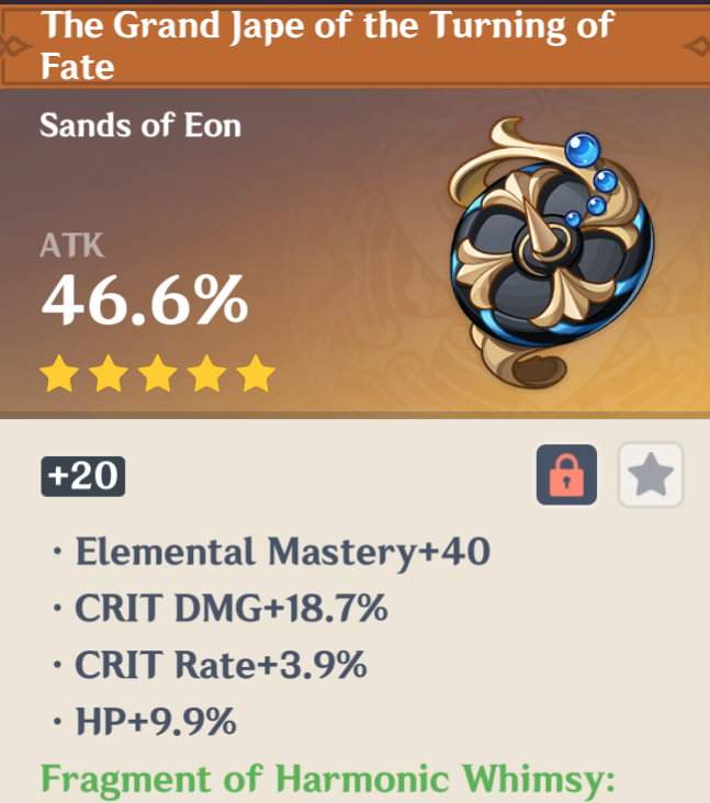 Artifact for this day. Good piece, but I need better one. Genshin Impact | HoYoLAB