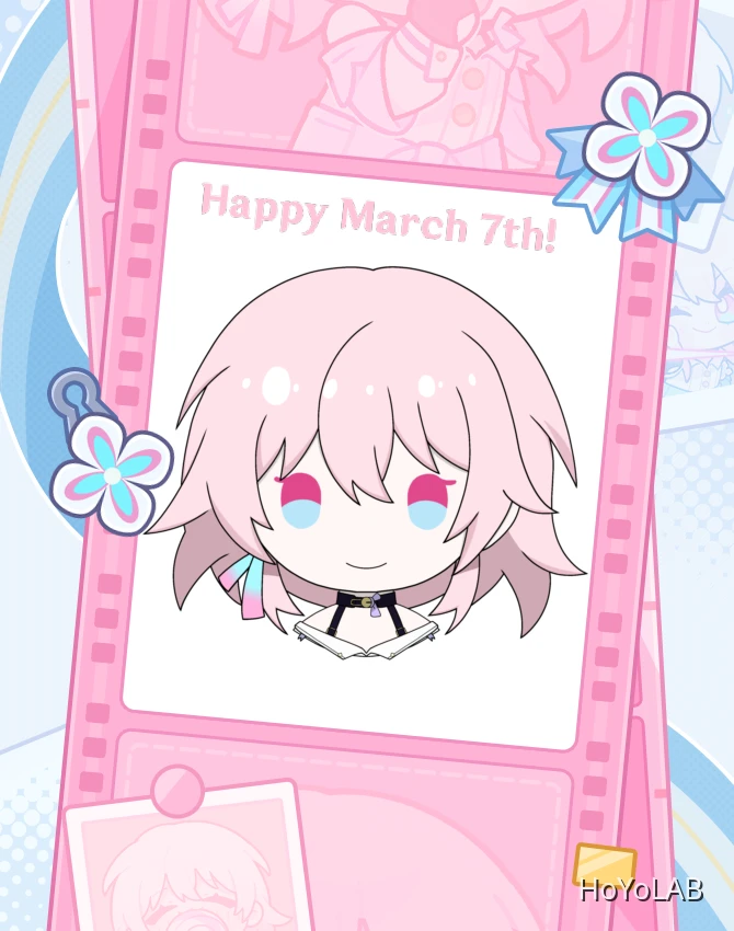 Happy (late) March 7th! (March 7th HI3 chibi icon art by me.) Honkai ...