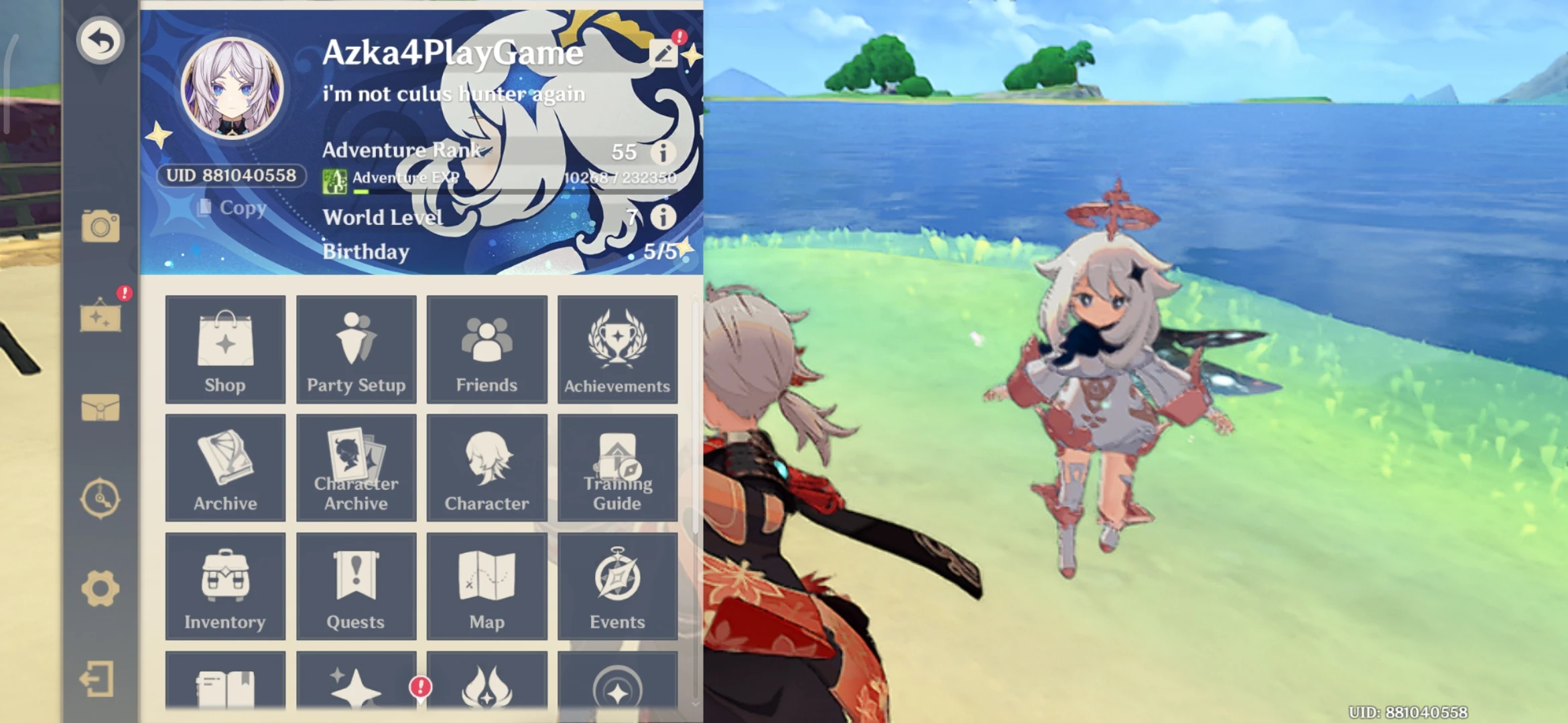 My UID in Genshin(^⁠_⁠^) Genshin Impact | HoYoLAB