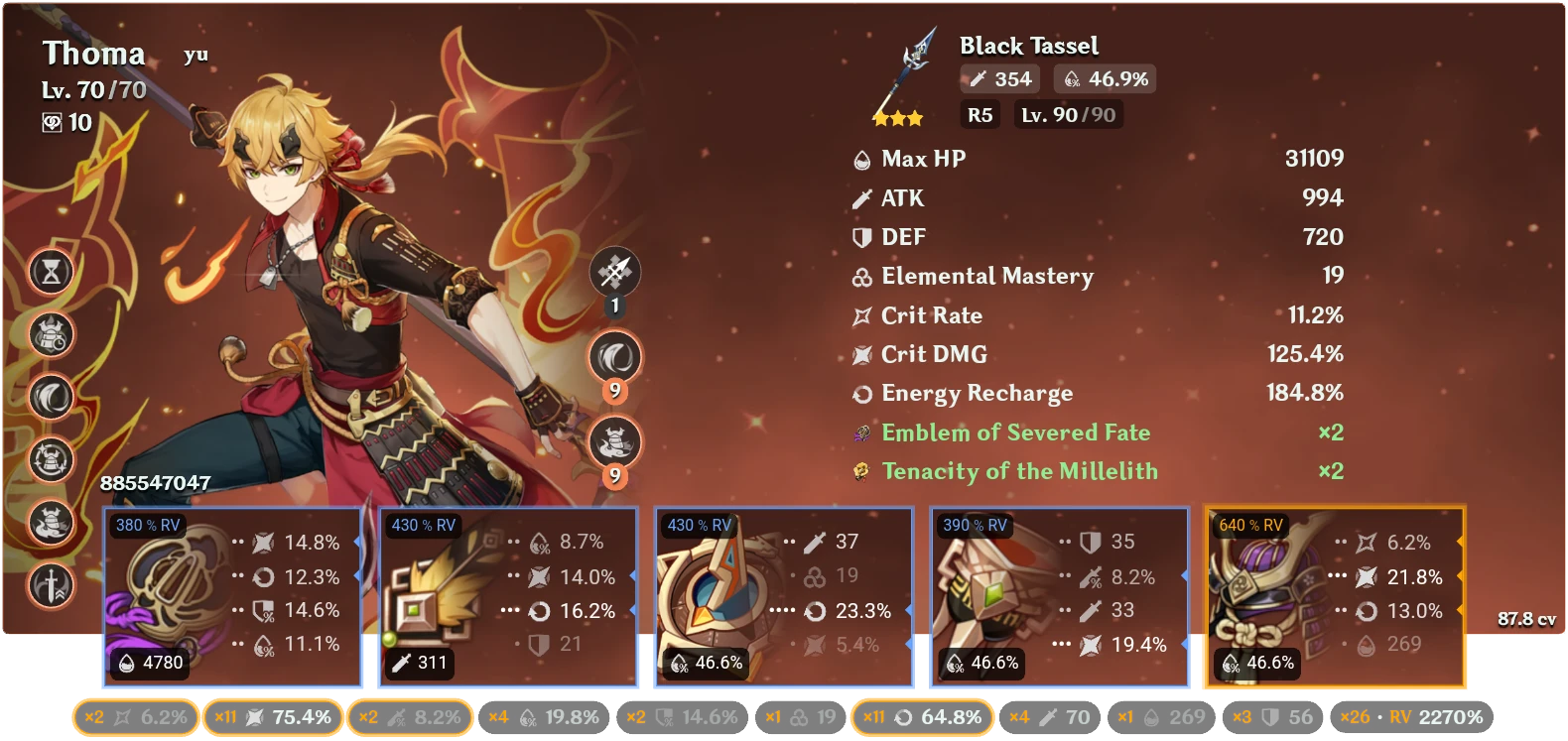 guys please help me with Thoma build Genshin Impact | HoYoLAB