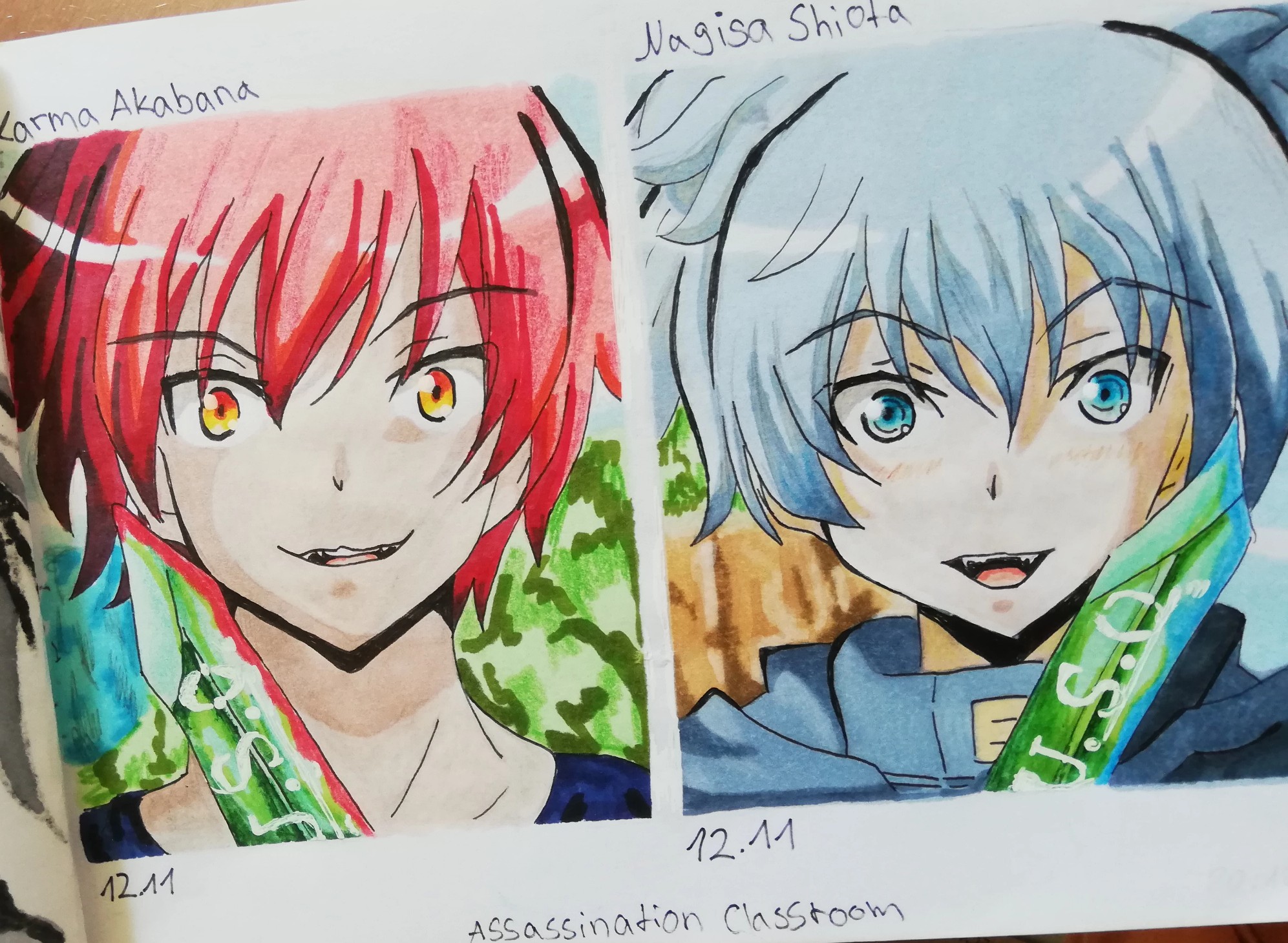 Anime drawing (26/?): Nagisa Shiota/ Karma Akabane from Assassination ...