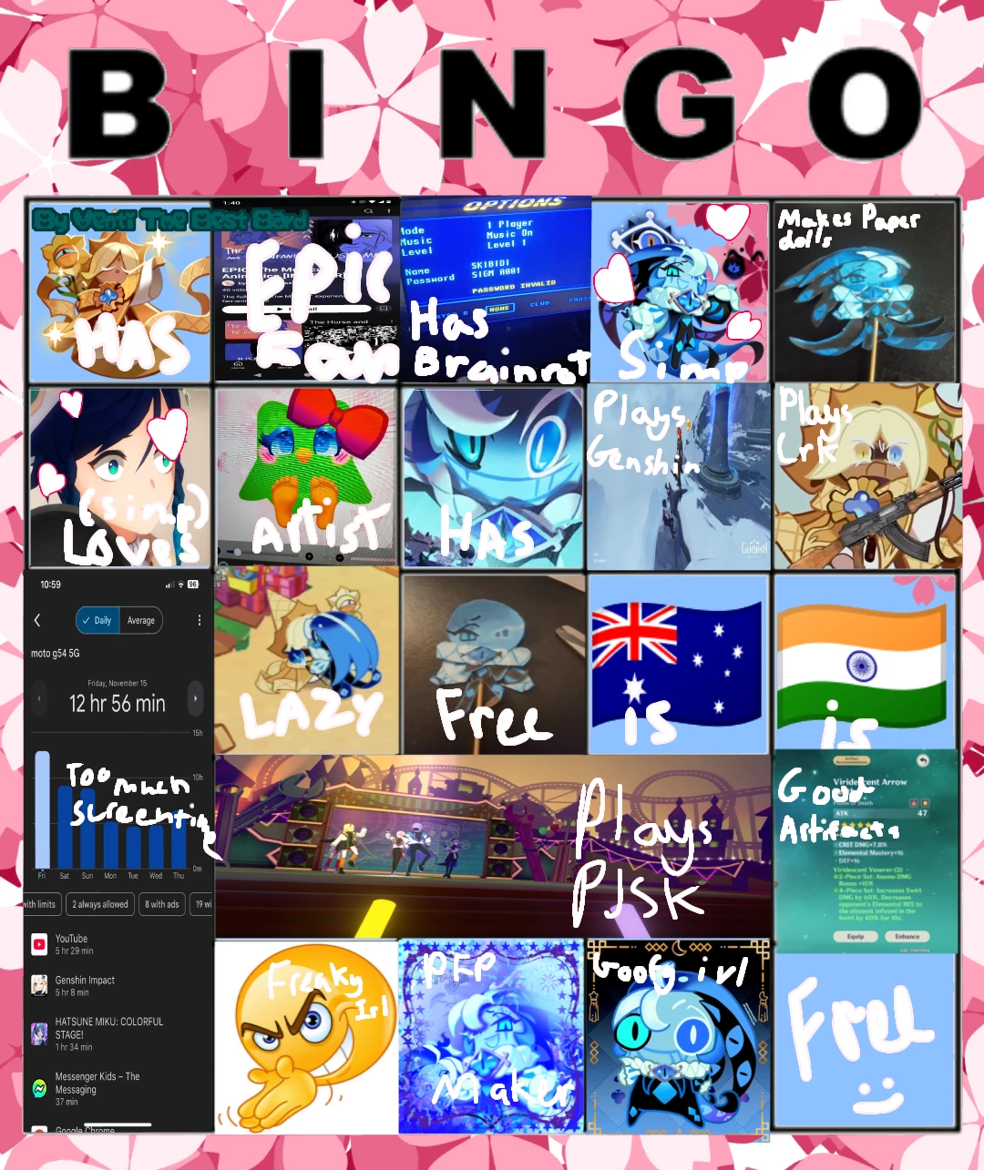 bingo trend!!!! | HoYoLAB
