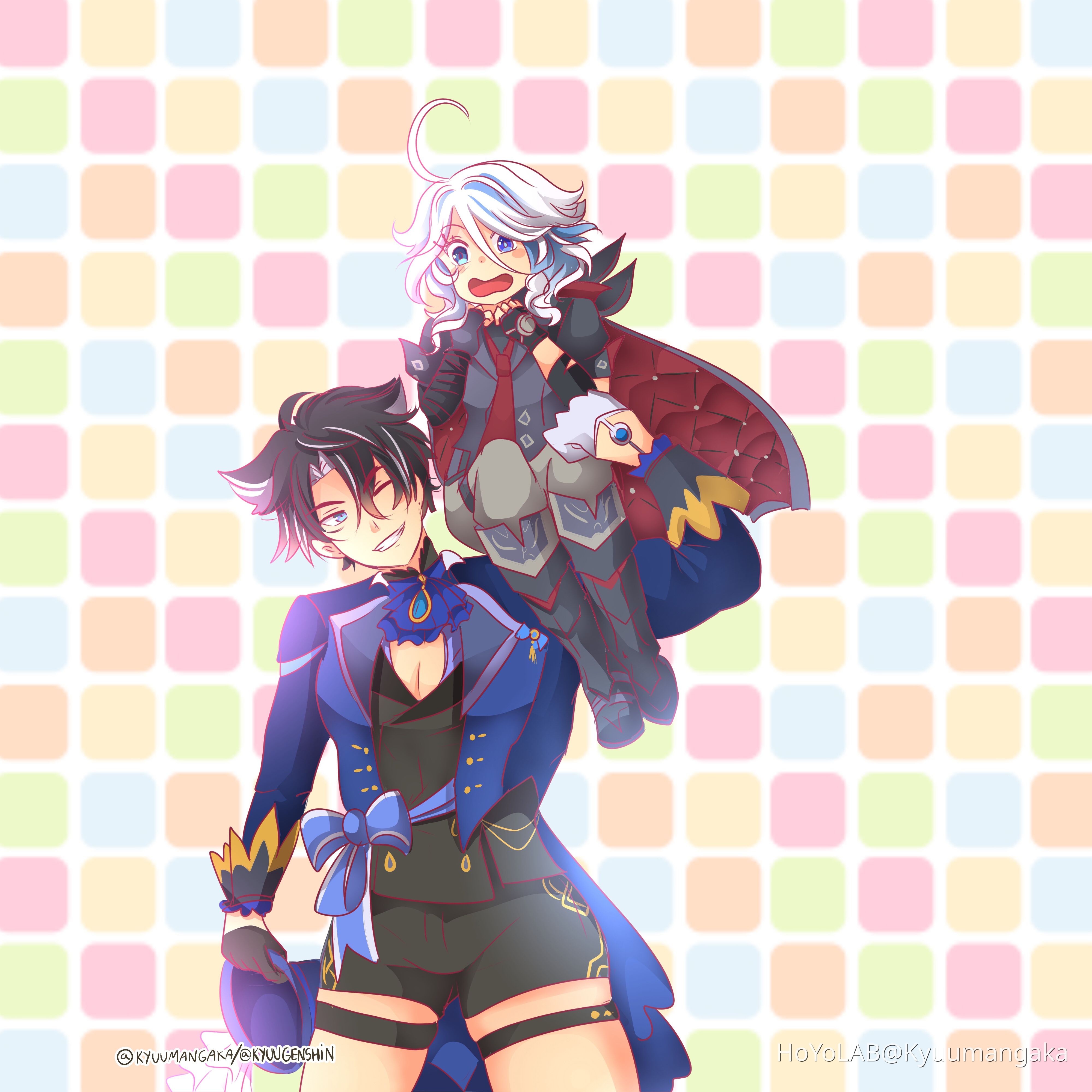 Furina and Wrio with exchanged outfits (fanart by me) Genshin Impact ...