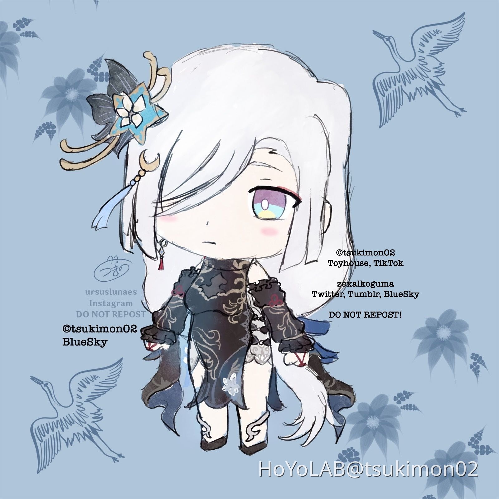 Frostflower Dew Skin Shenhe Doodle Genshin Impact | HoYoLAB