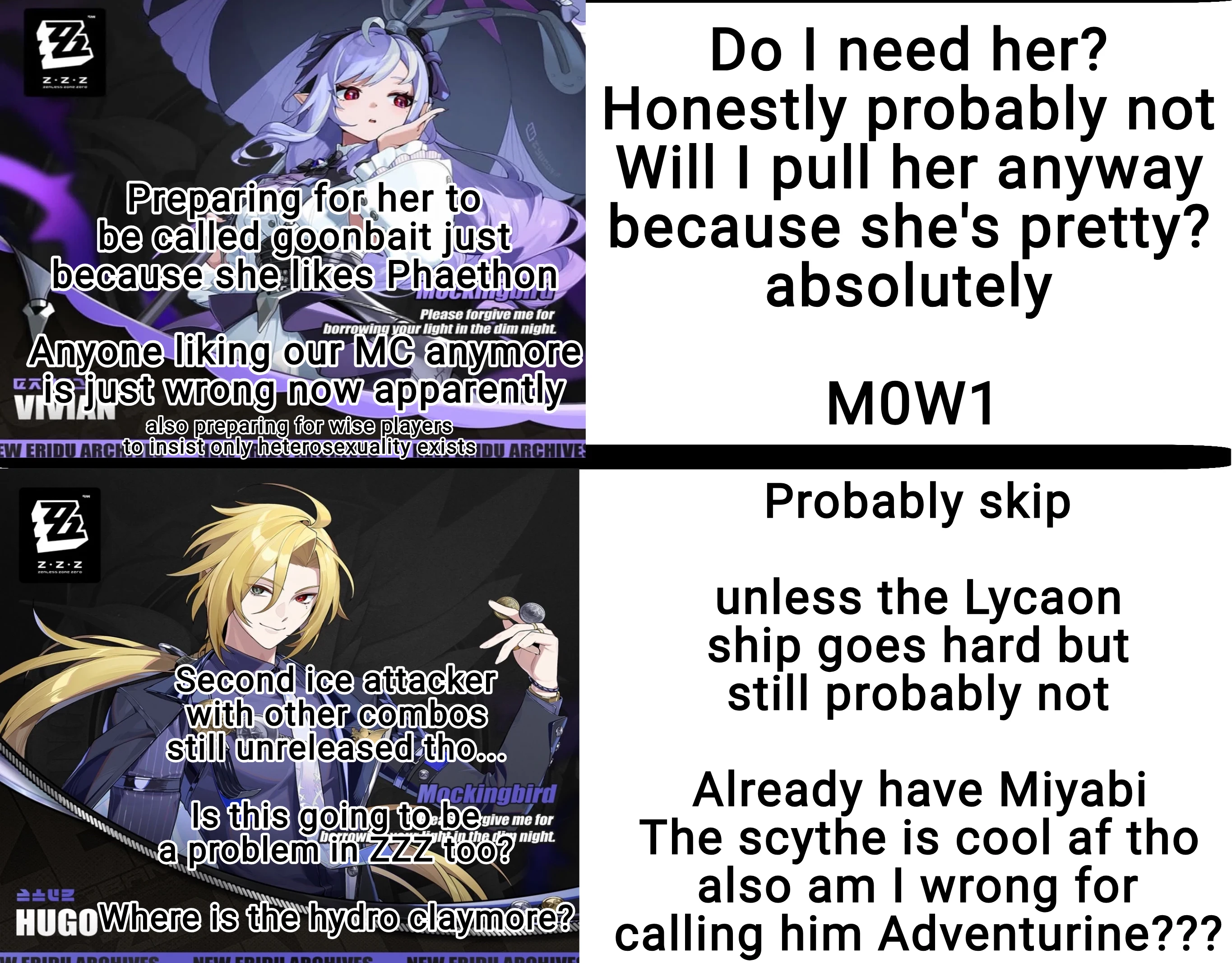 Mockingbird Pulling Plans~! 💜 Zenless Zone Zero | HoYoLAB