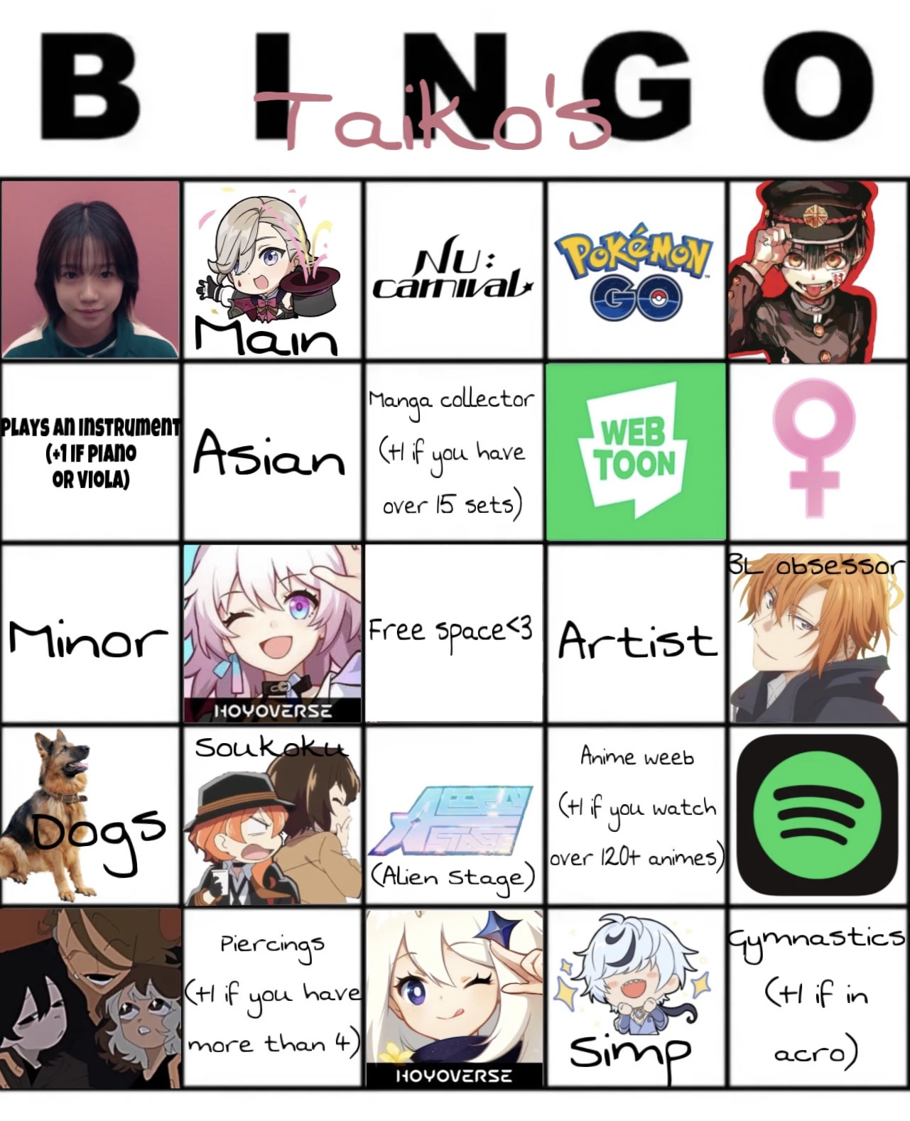 My Bingo Card!^^ Genshin Impact | HoYoLAB