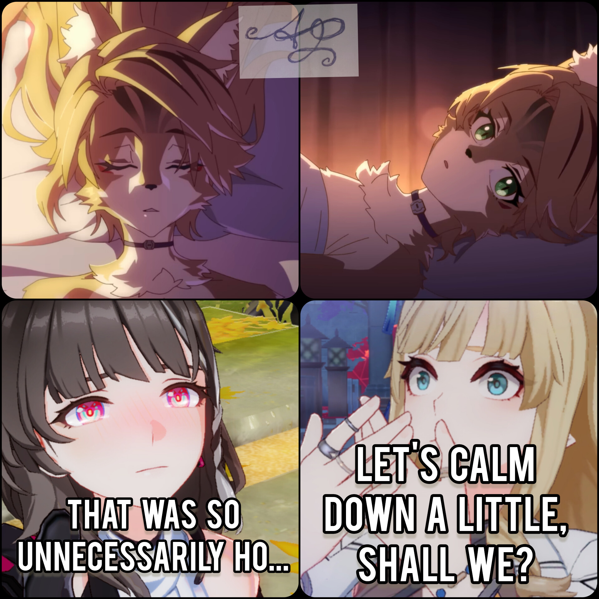 I identify with Pulchra, sometimes you have to relax and I don't see ...