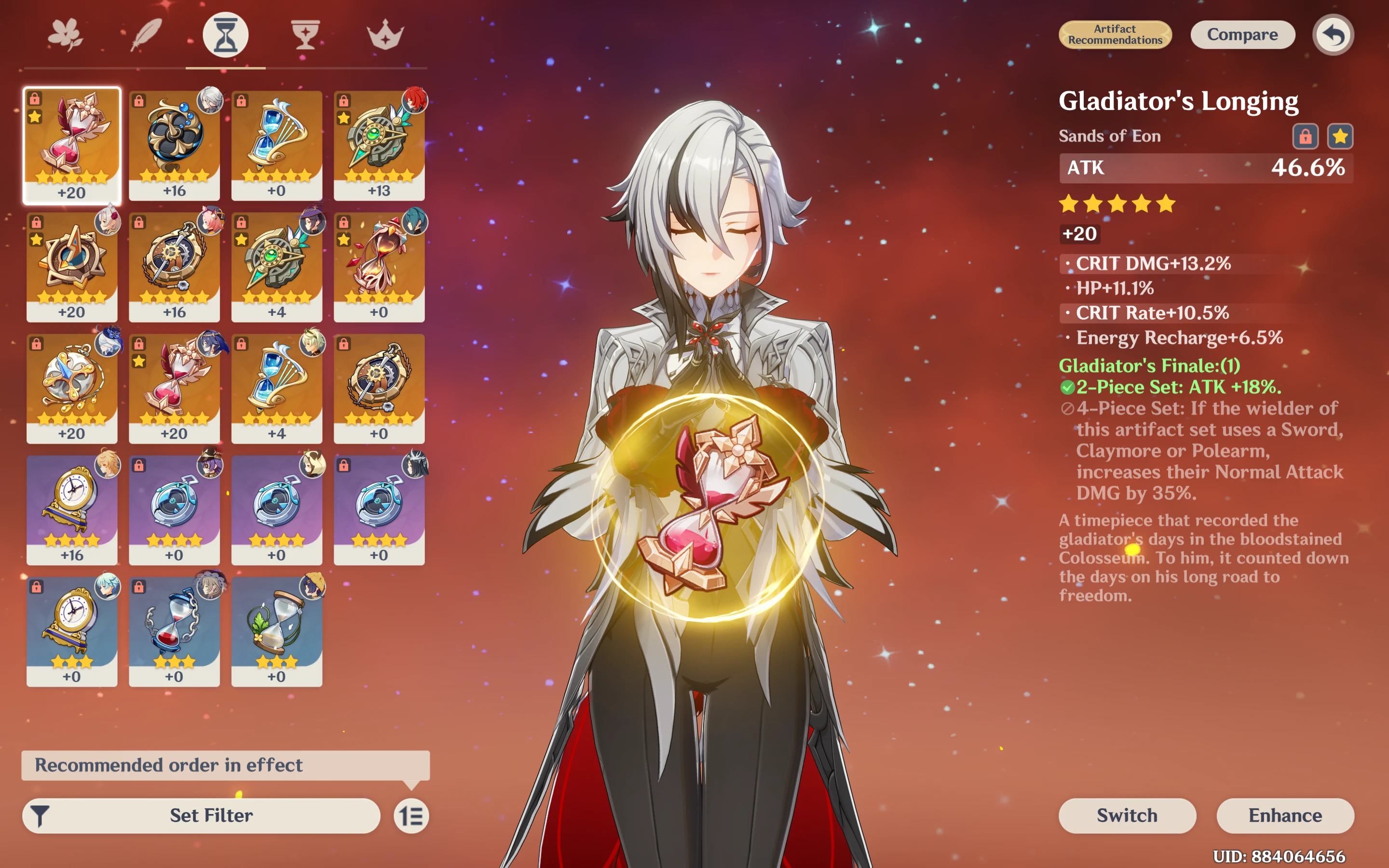 Should i maintain 4 piece whimsy or go for 2 piece gladiator+2 piece whimsy Genshin Impact | HoYoLAB