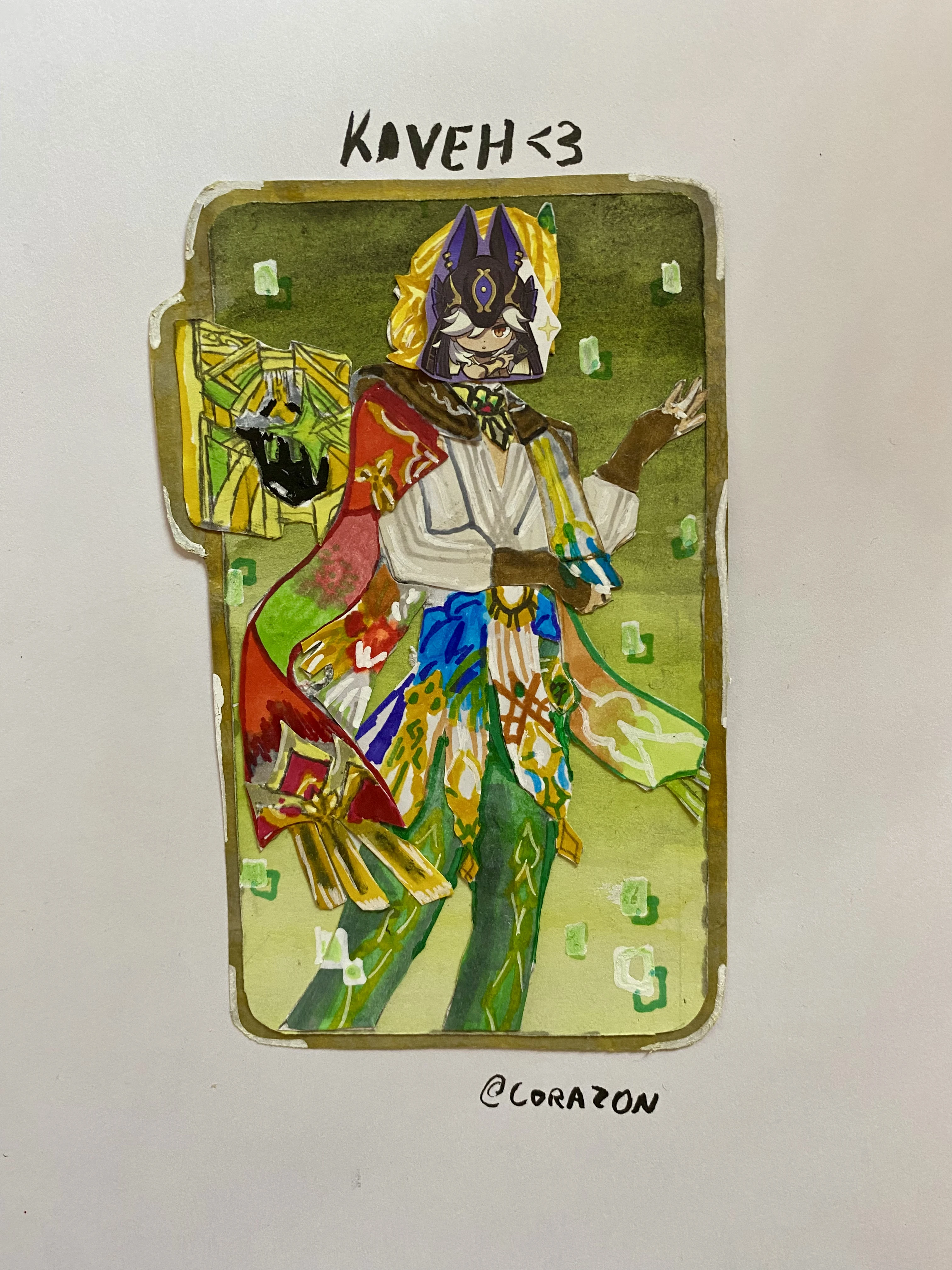 Kaveh TCG Drawing! For art class :D Genshin Impact | HoYoLAB