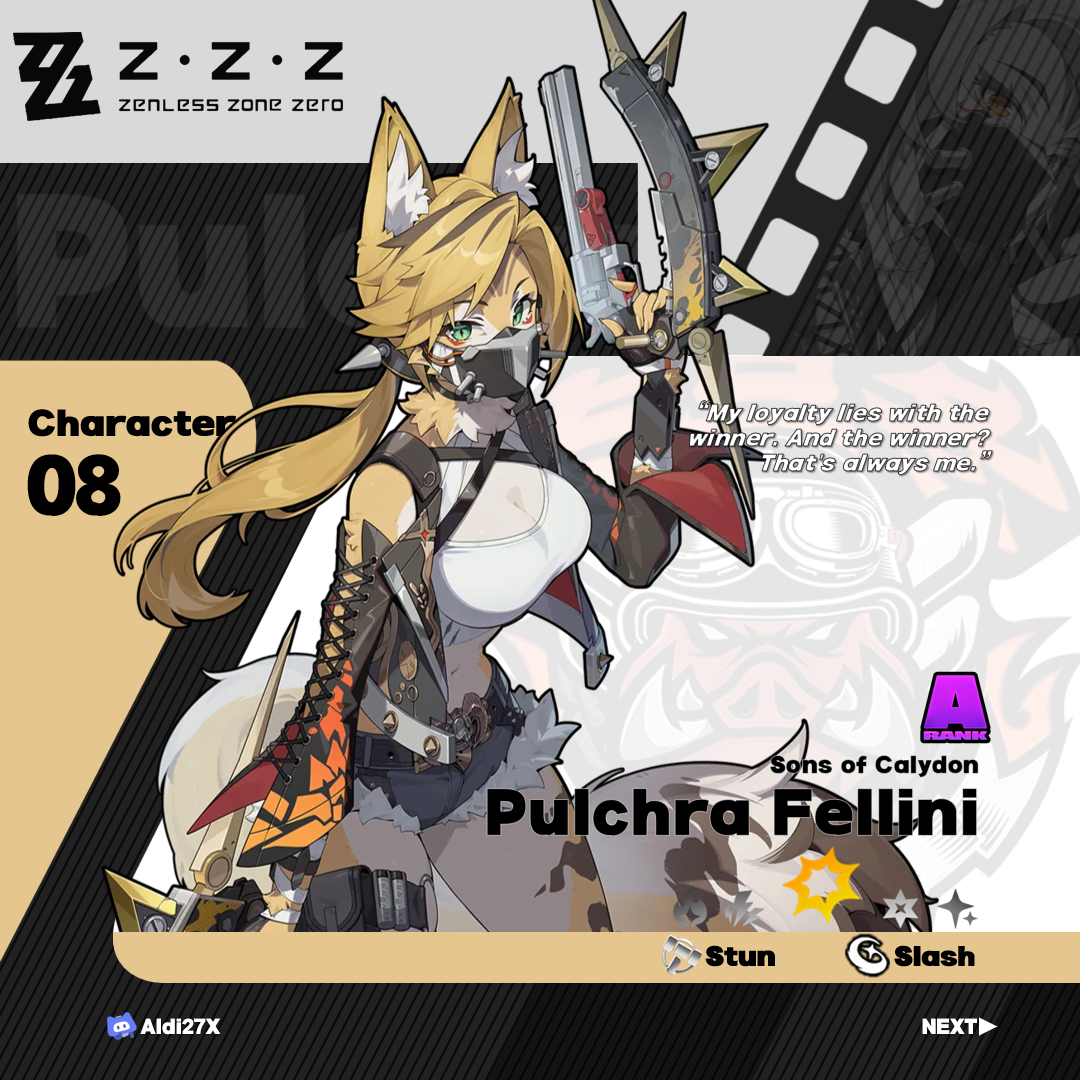 PULCHRA FELLINI - Infographic Character Guide Zenless Zone Zero | HoYoLAB