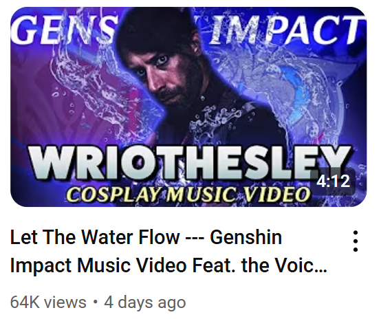 Wriothesley's VA made a music video Genshin Impact | HoYoLAB