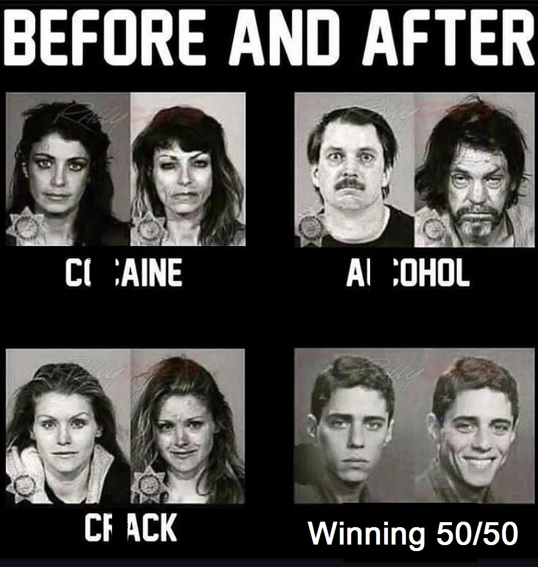 winning 50/50 gives a lot of joy