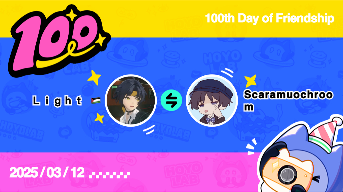 Yippee 🥳 100 days of friendship ️ | HoYoLAB