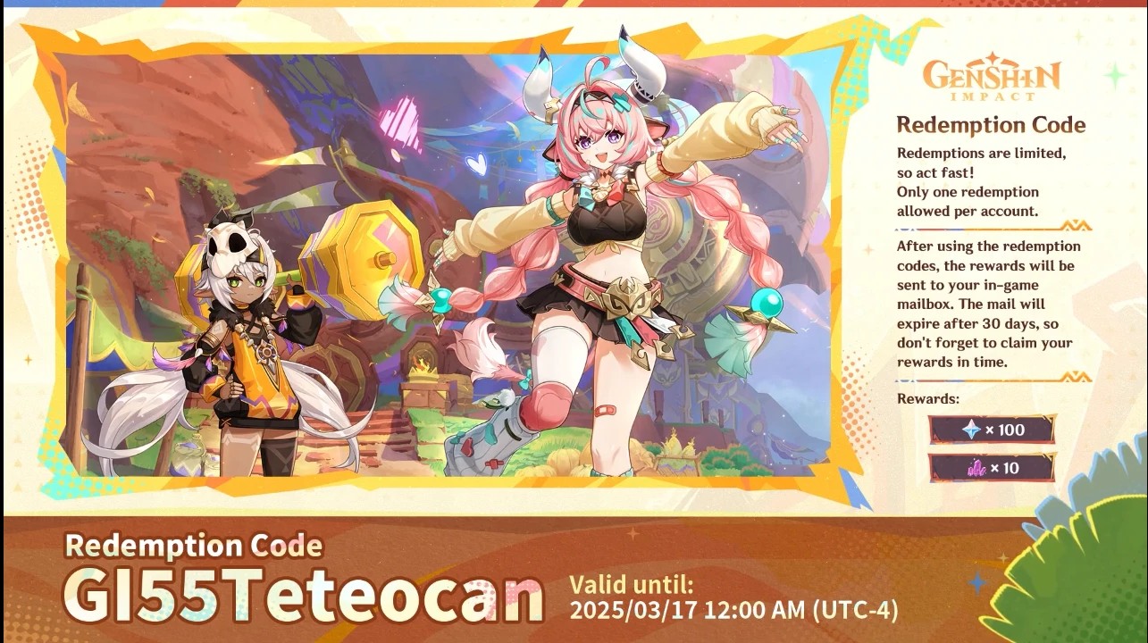 Redemption Codes: Version 5.5 Genshin Impact | HoYoLAB