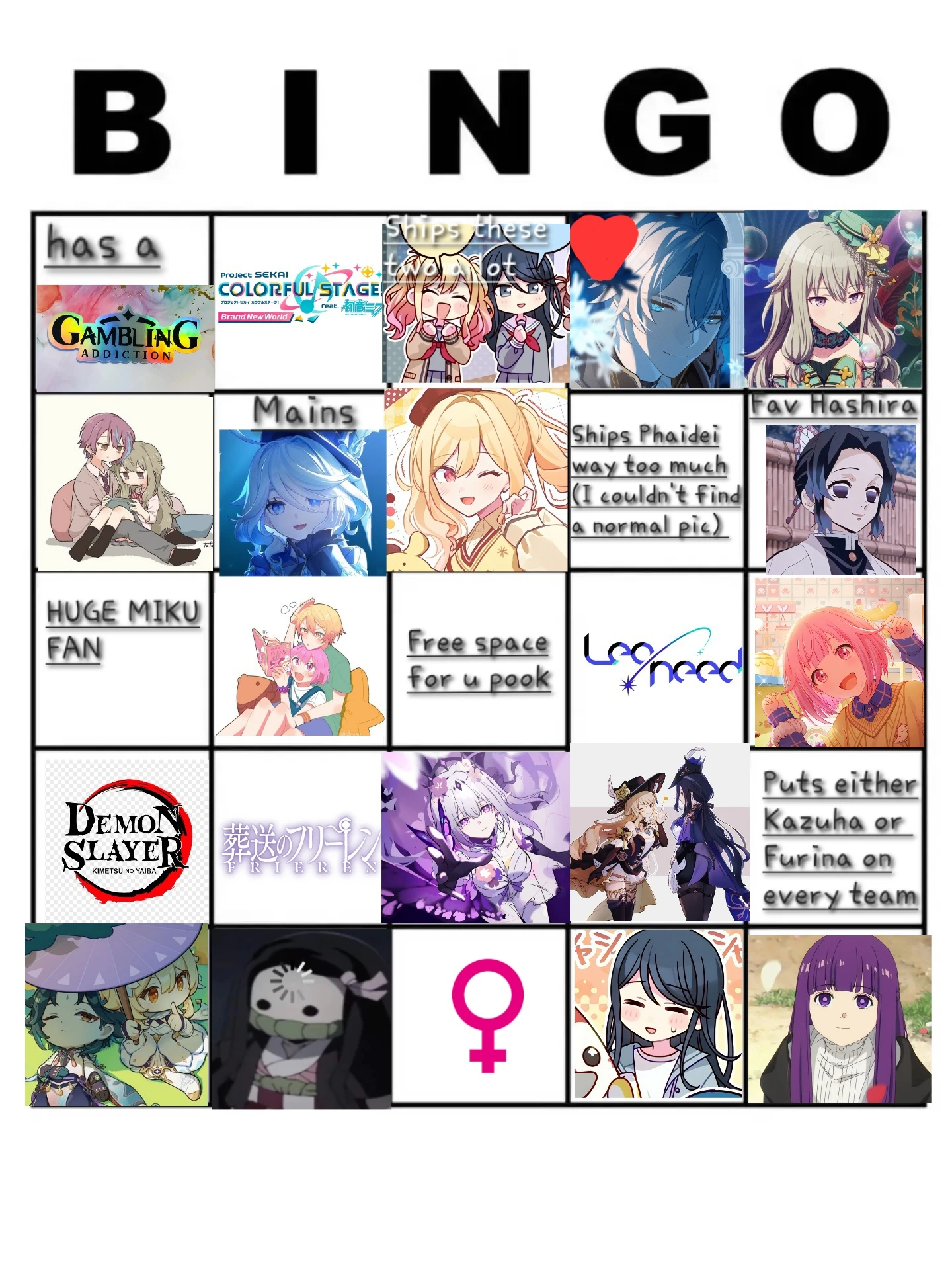 Hey guys look it's a bingo :o | HoYoLAB