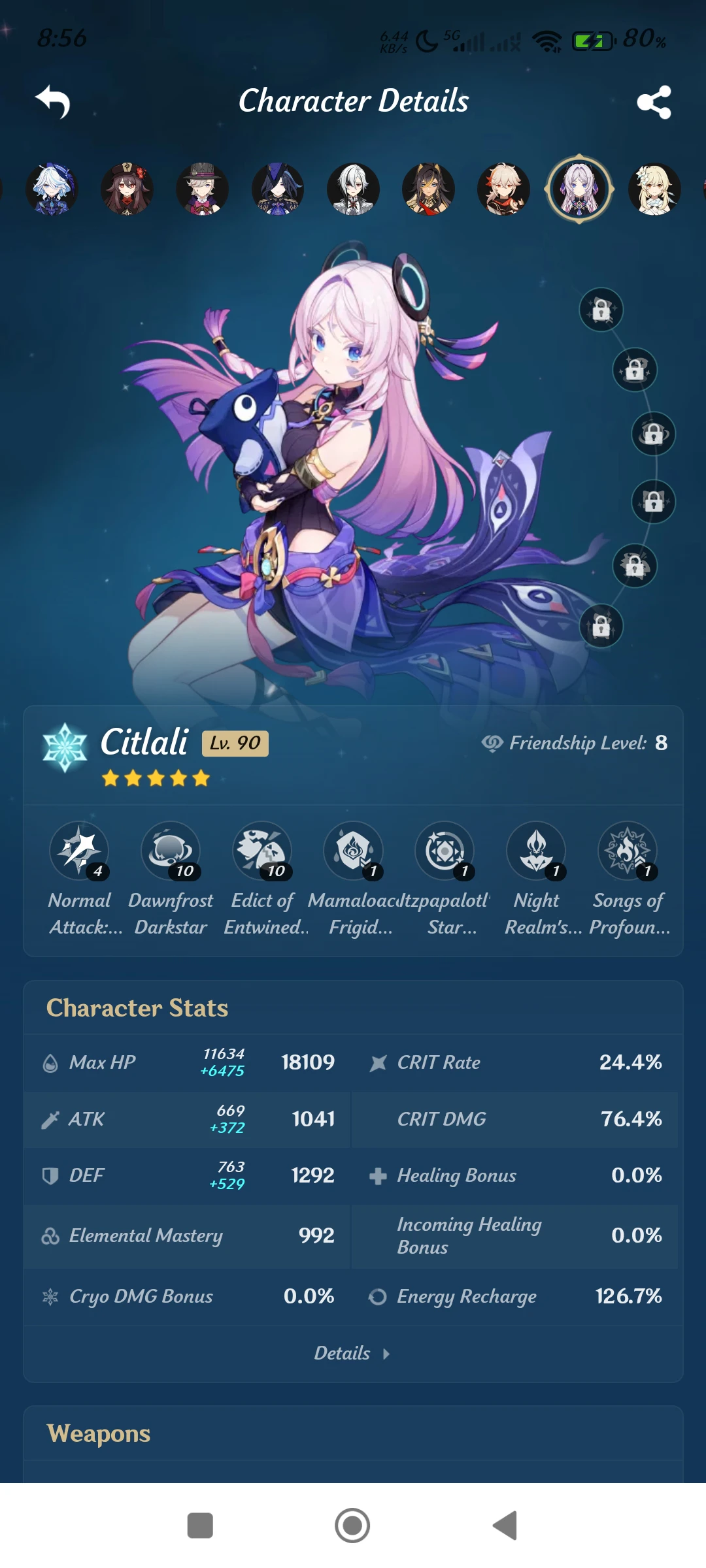 Citlali Build - C0R1 Genshin Impact | HoYoLAB